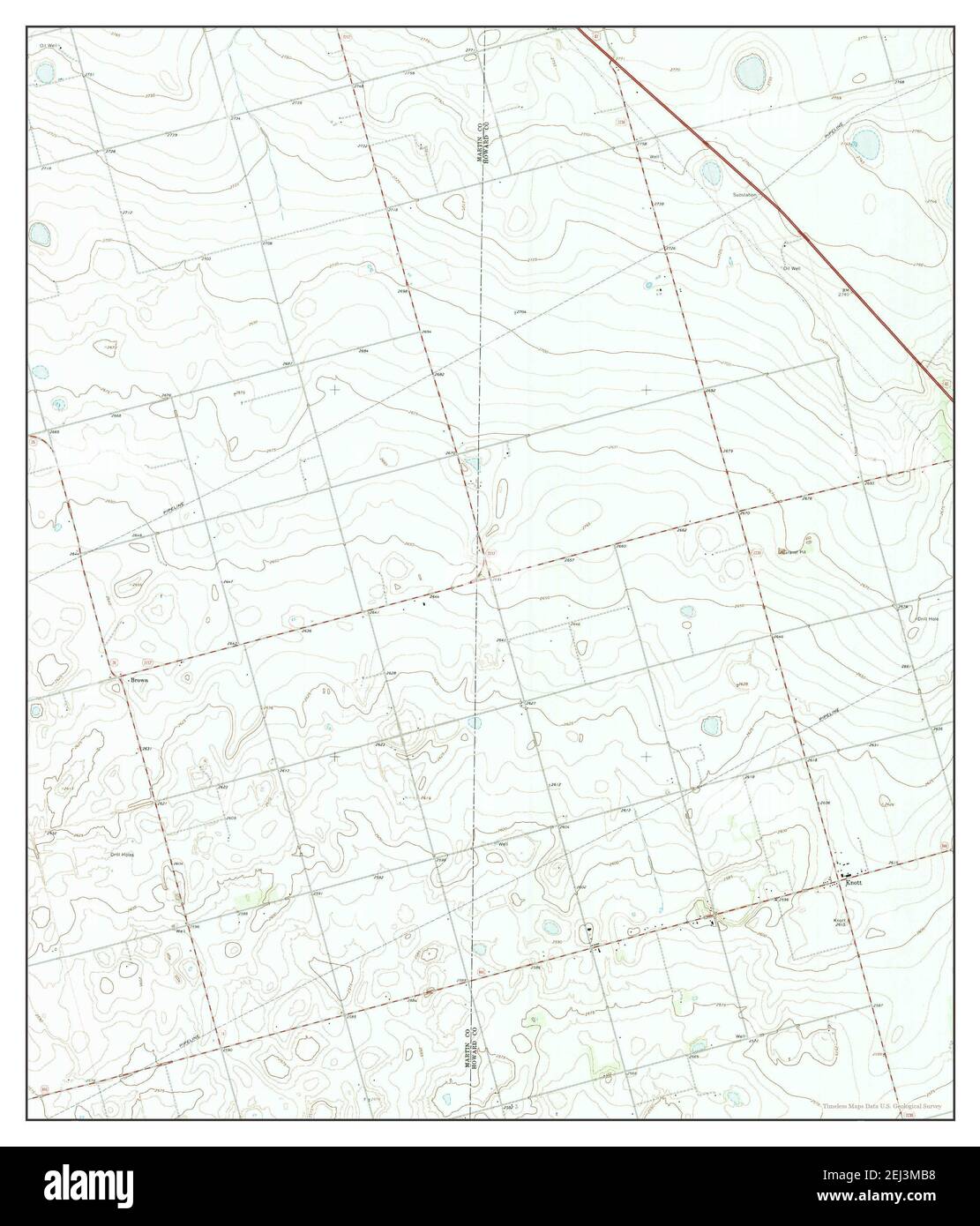 Knott, Texas, map 1966, 1:24000, United States of America by Timeless ...
