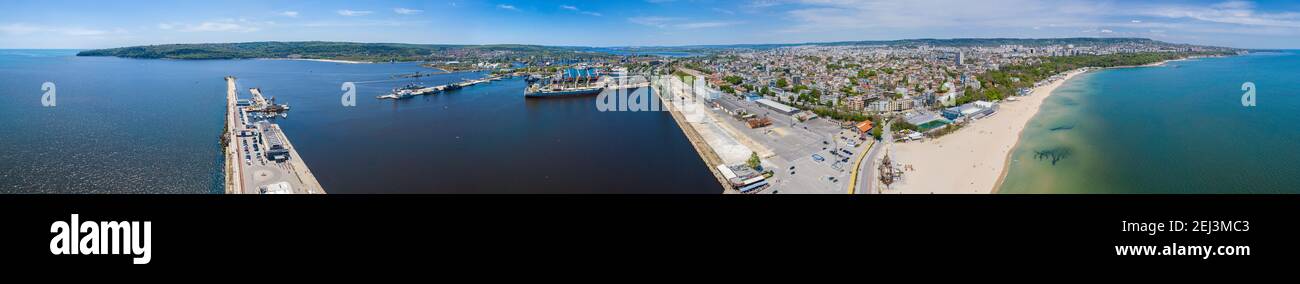 Aerial view of the port of Varna in Bulgaria Stock Photo - Alamy
