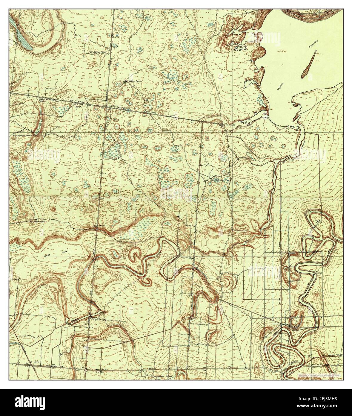 Laguna Atascosa, Texas, map 1930, 1:24000, United States of America by ...