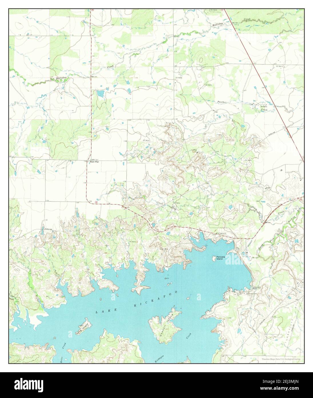Lake Kickapoo, Texas, map 1966, 1:24000, United States of America by ...