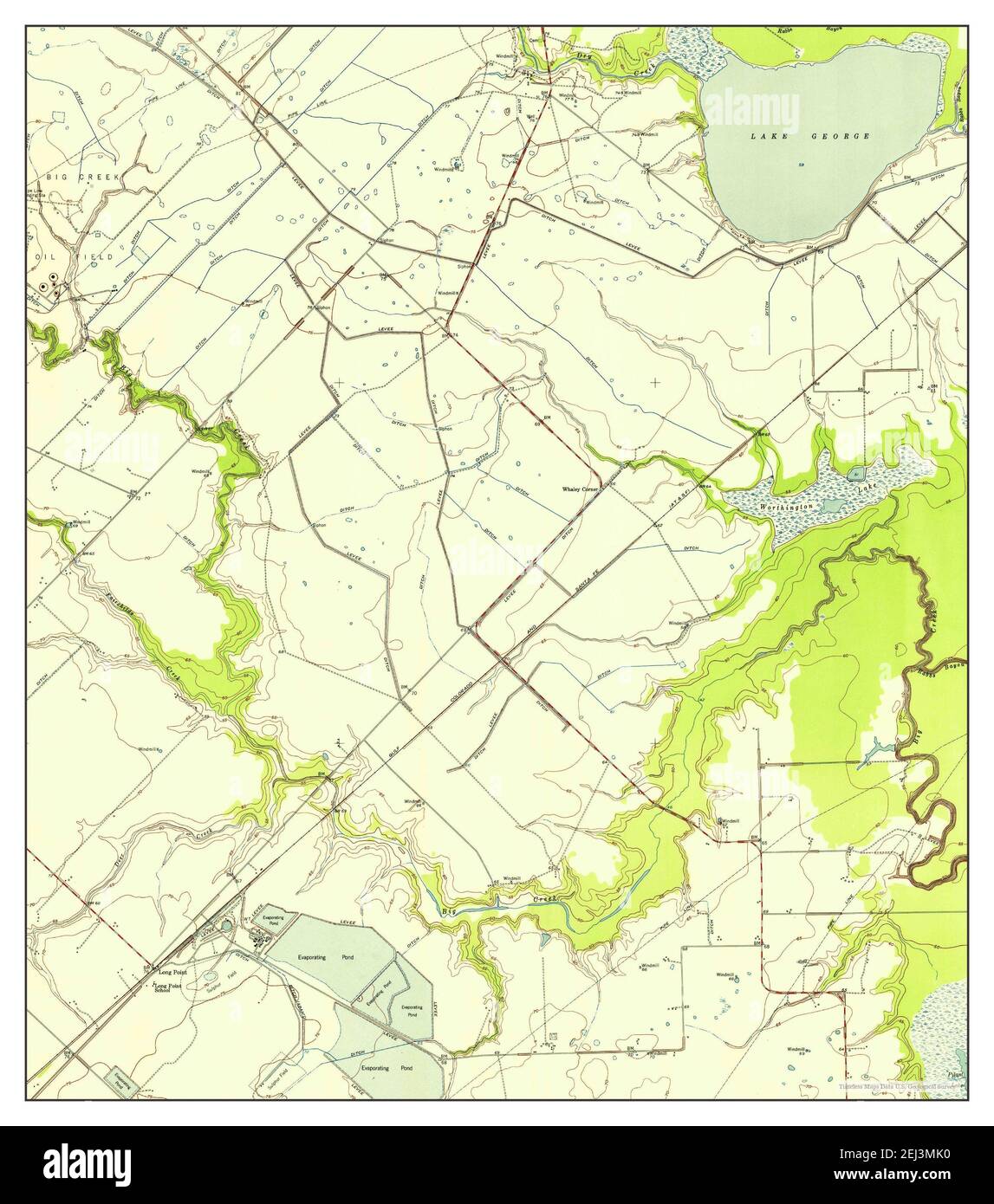 Lake George, Texas, map 1953, 1:24000, United States of America by ...