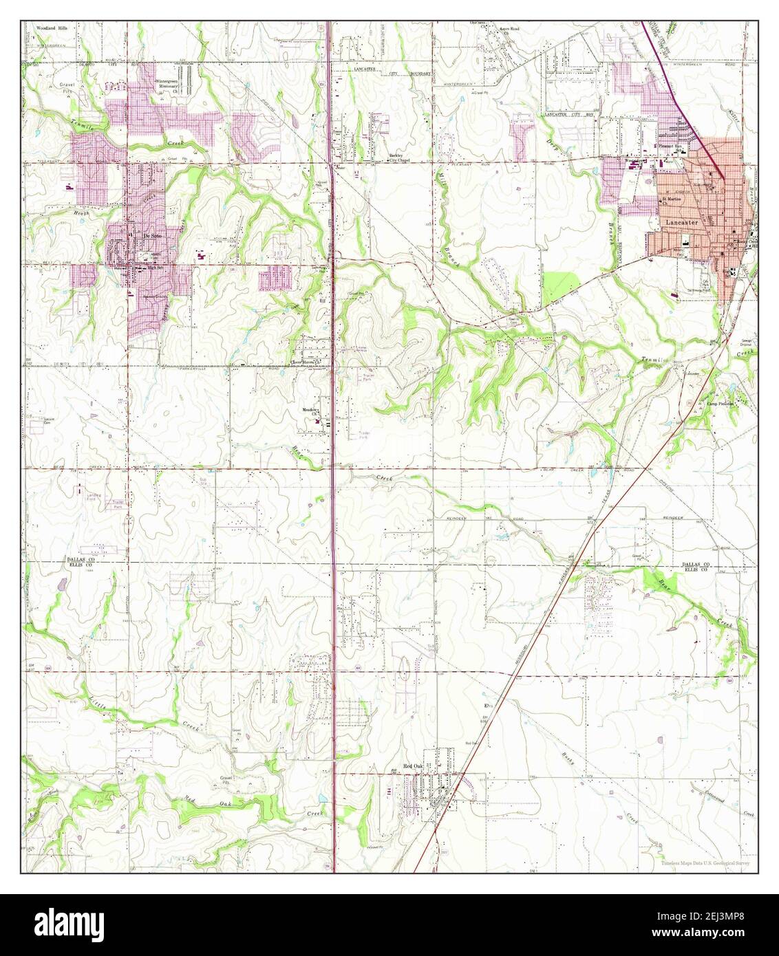 Lancaster, Texas, map 1959, 1:24000, United States of America by ...