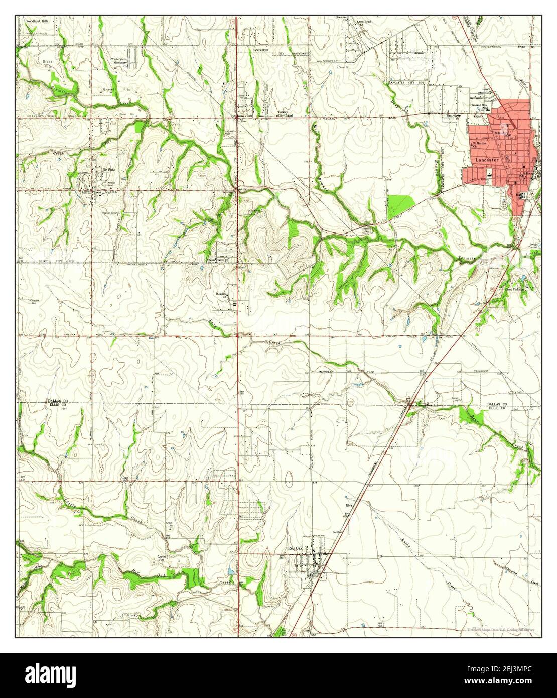 Lancaster, Texas, map 1959, 1:24000, United States of America by ...