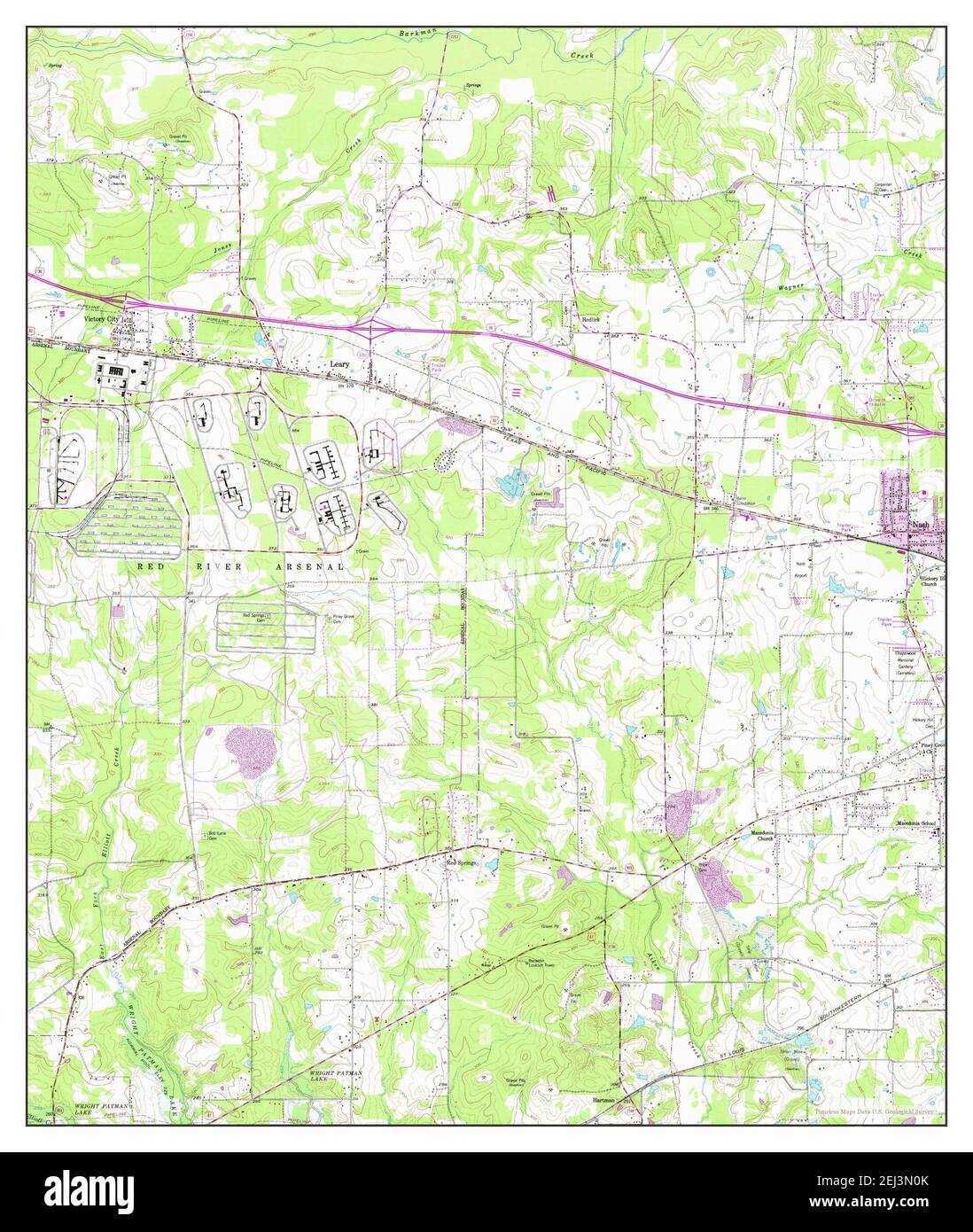 Leary, Texas, map 1954, 1:24000, United States of America by Timeless ...