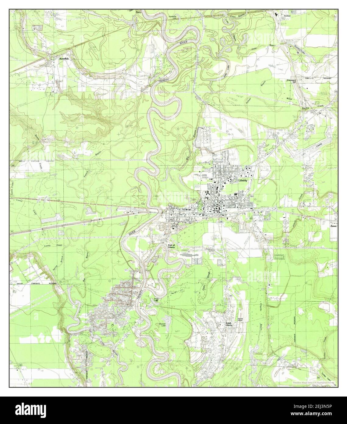 Liberty, Texas, map 1984, 1:24000, United States of America by Timeless ...