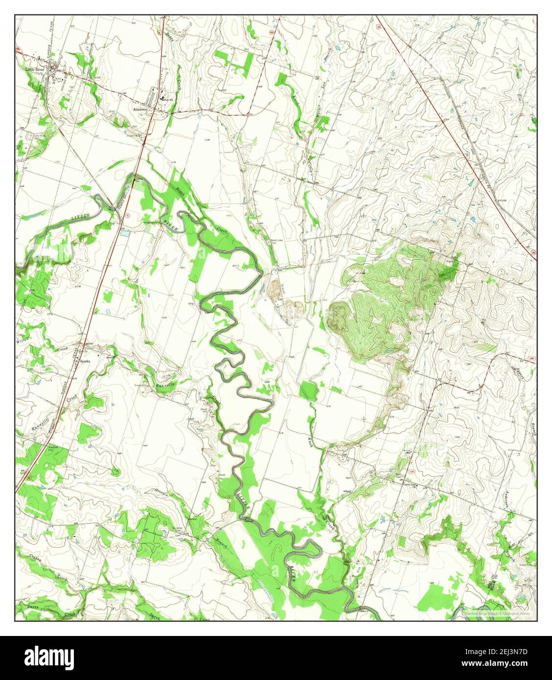 Little River, Texas, map 1964, 1:24000, United States of America by ...