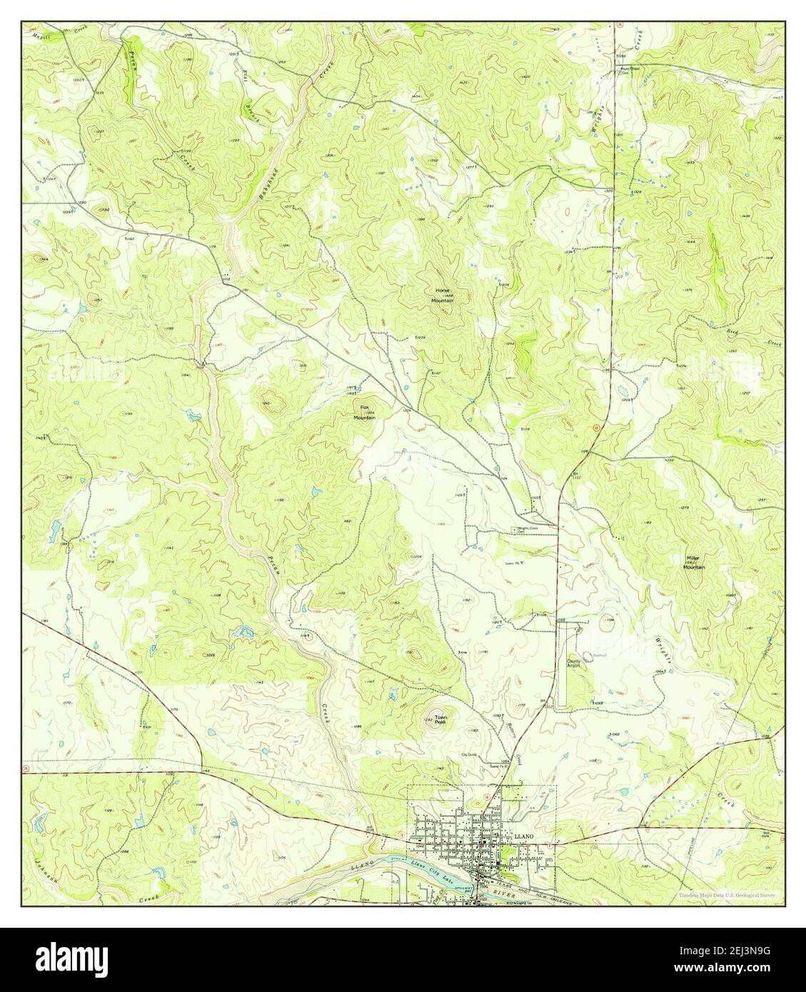 Llano North, Texas, map 1955, 1:24000, United States of America by ...