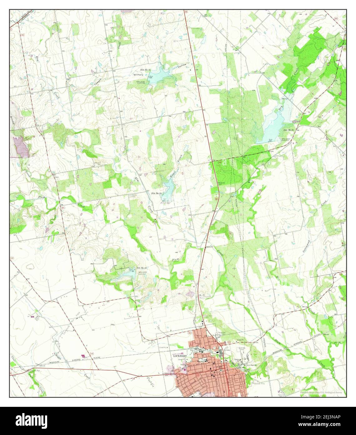 Lockhart North, Texas, map 1963, 1:24000, United States of America by ...