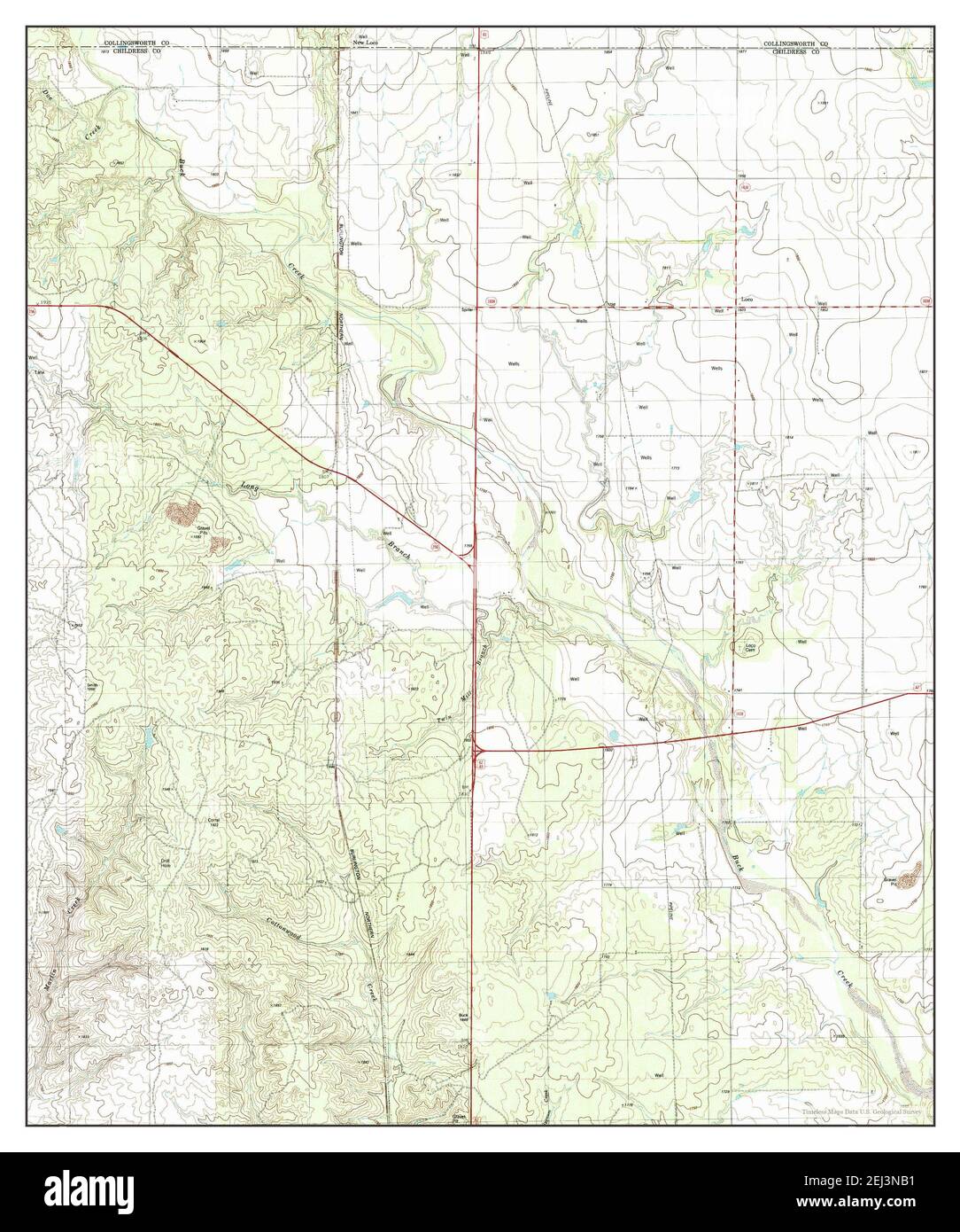 Loco, Texas, map 1984, 1:24000, United States of America by Timeless ...