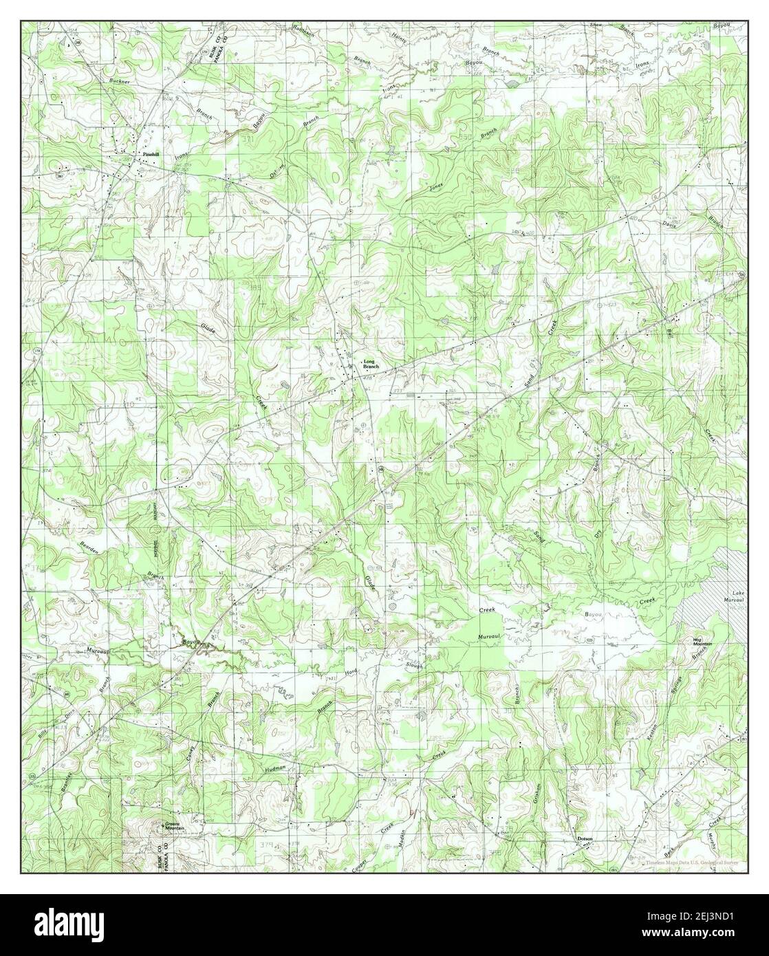 Long Branch, Texas, map 1983, 1:24000, United States of America by ...