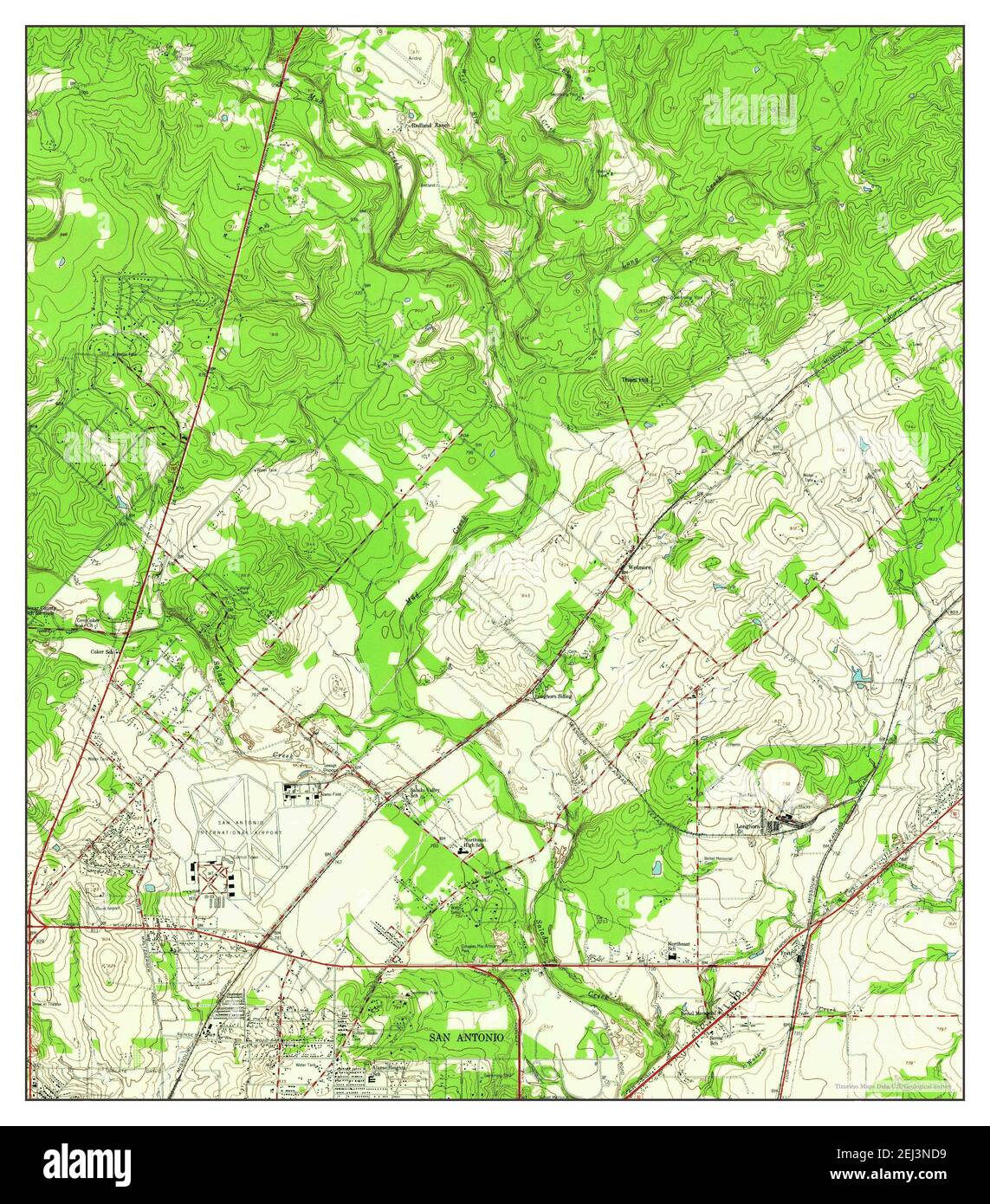 Longhorn, Texas, map 1953, 1:24000, United States of America by ...