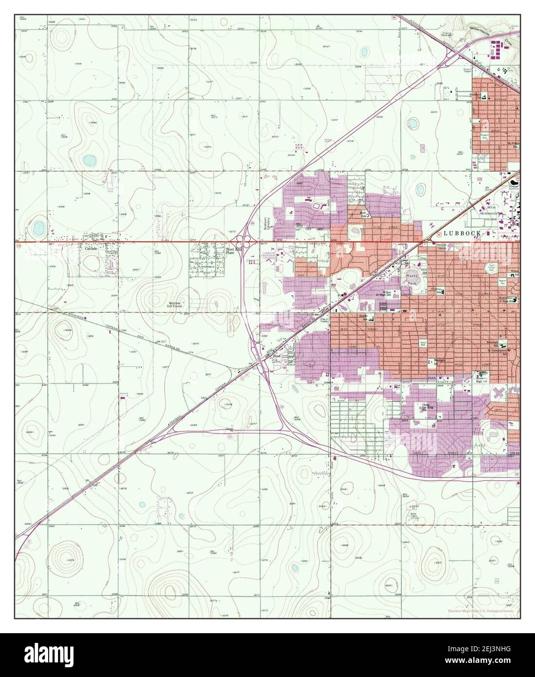 Map of lubbock texas hi-res stock photography and images - Alamy