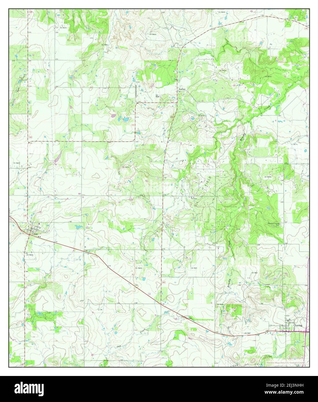 Loving, Texas, map 1964, 1:24000, United States of America by Timeless ...