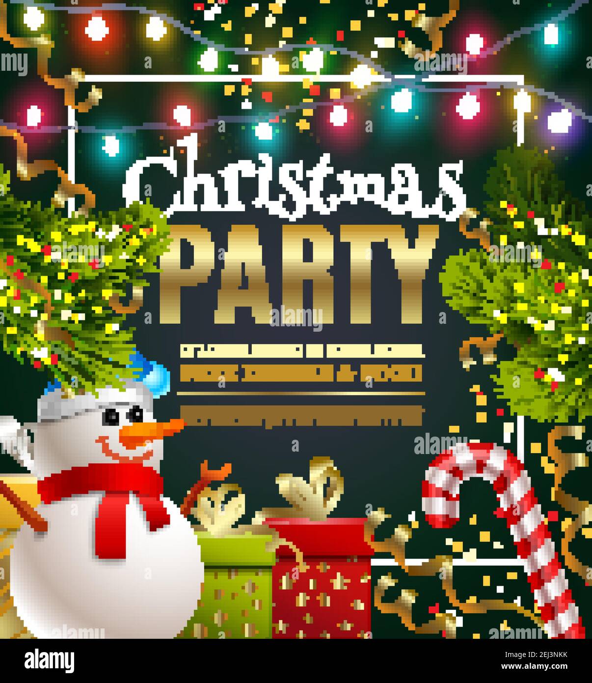 Snowman lights Stock Vector Images - Alamy