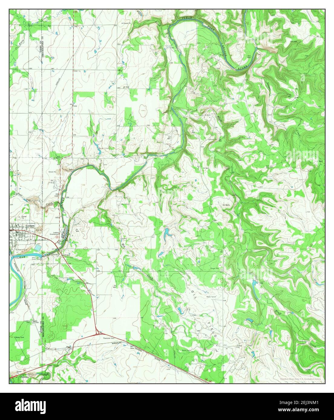 Lueders East, Texas, map 1965, 1:24000, United States of America by ...