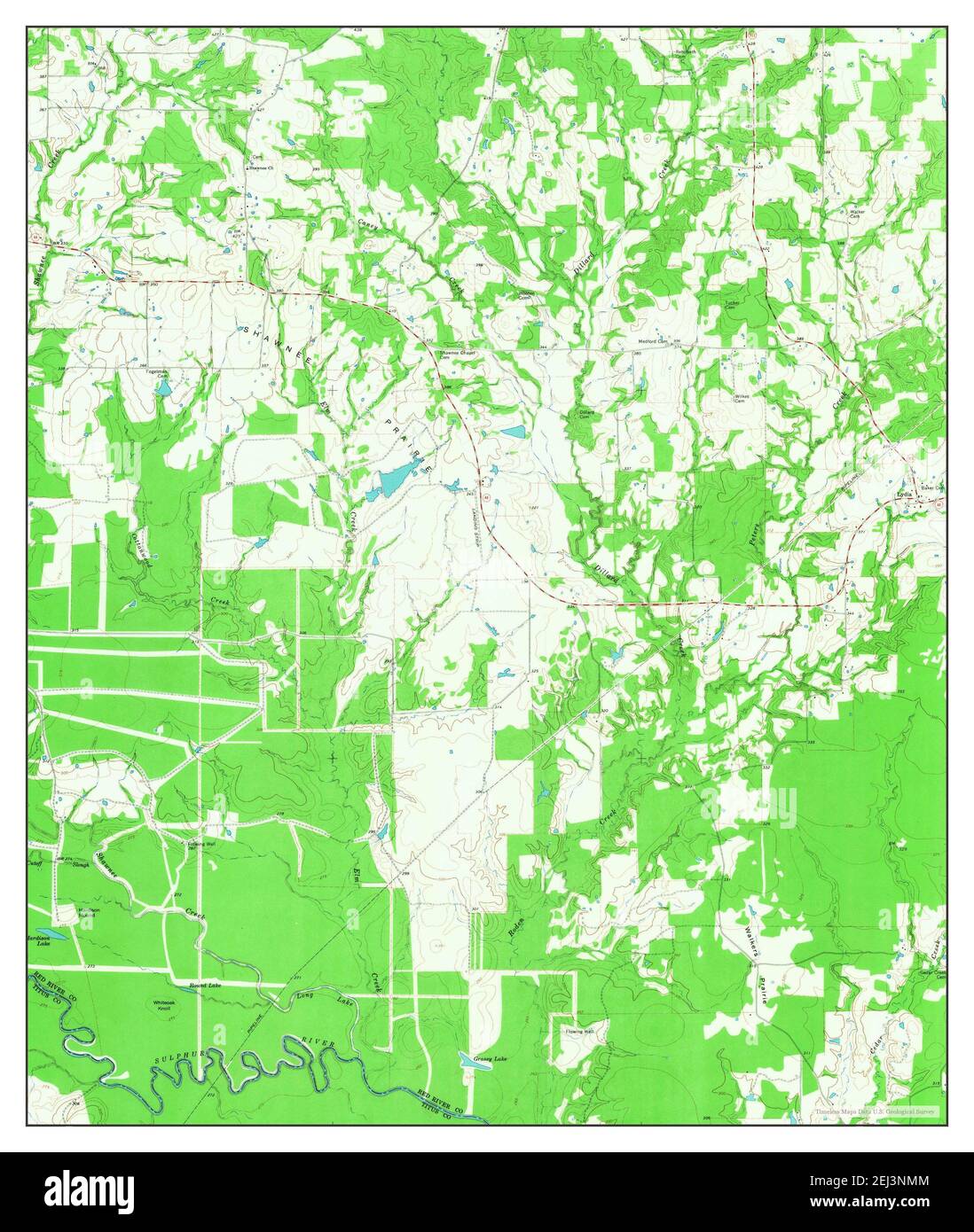 Lydia, Texas, map 1965, 1:24000, United States of America by Timeless ...