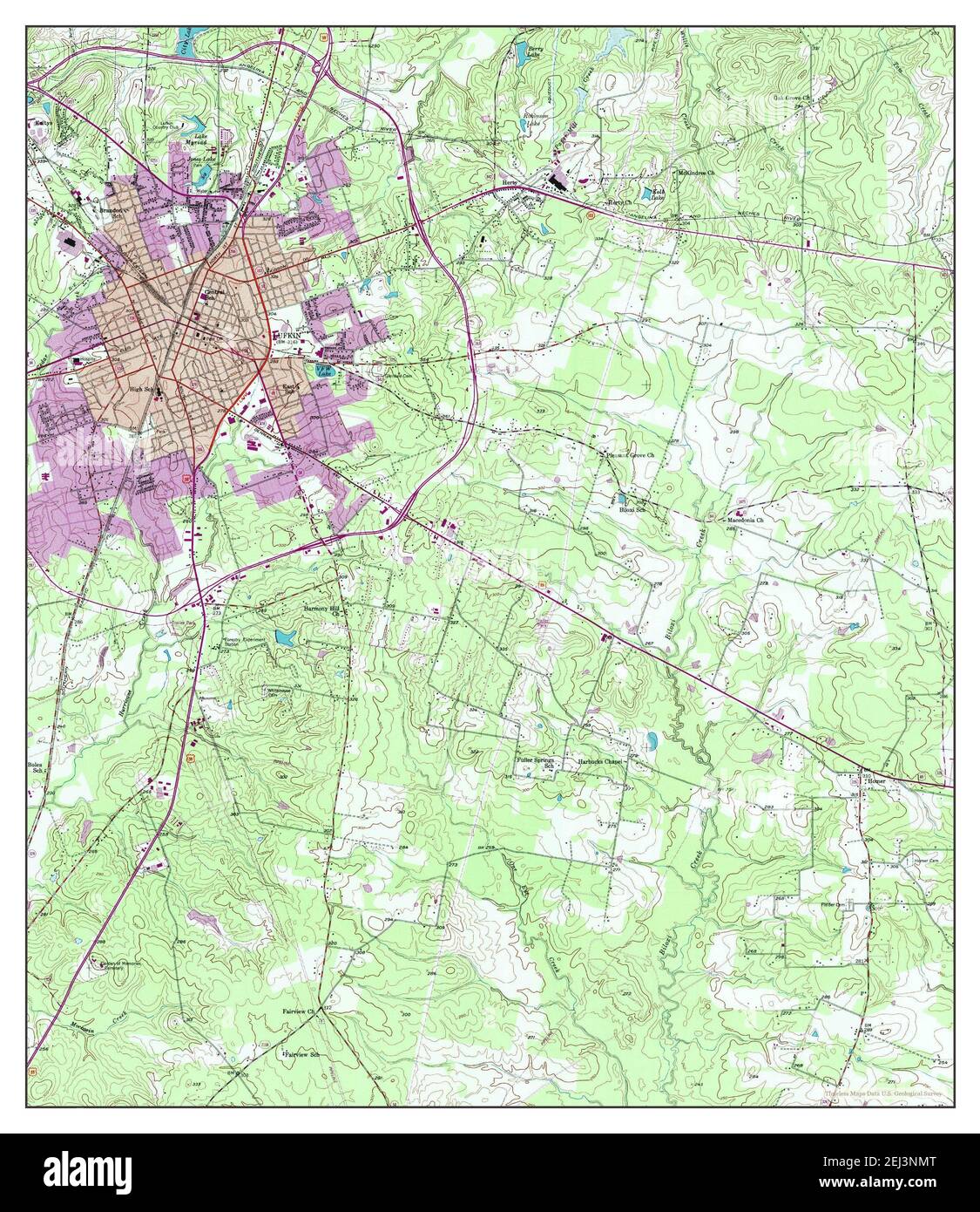 Lufkin, Texas, map 1949, 1:24000, United States of America by Timeless ...