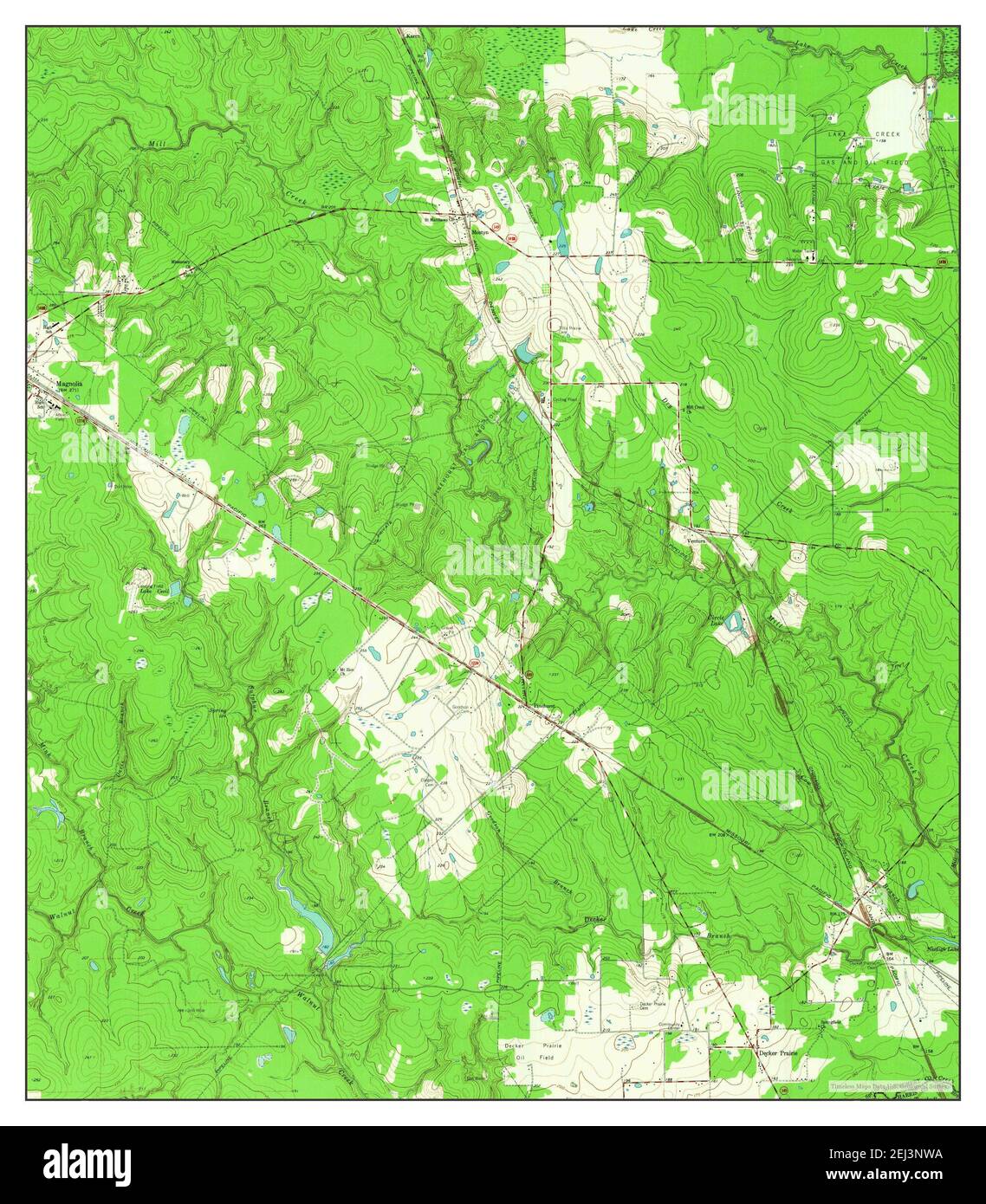 Magnolia East, Texas, map 1962, 1:24000, United States of America by ...