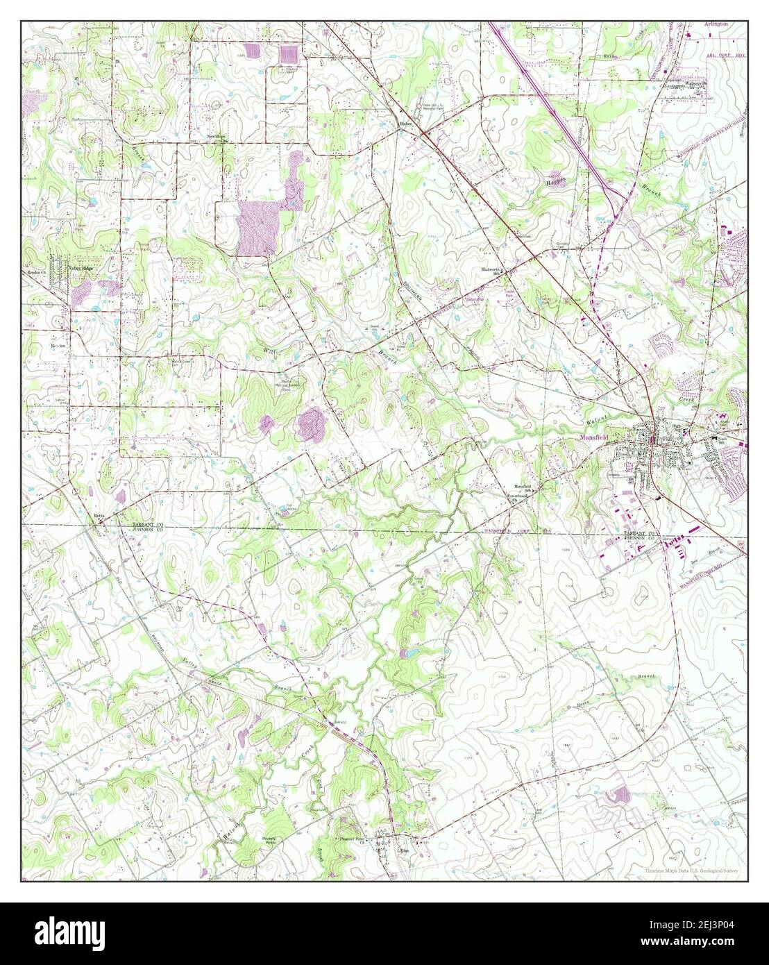 Mansfield, Texas, map 1959, 1:24000, United States of America by ...