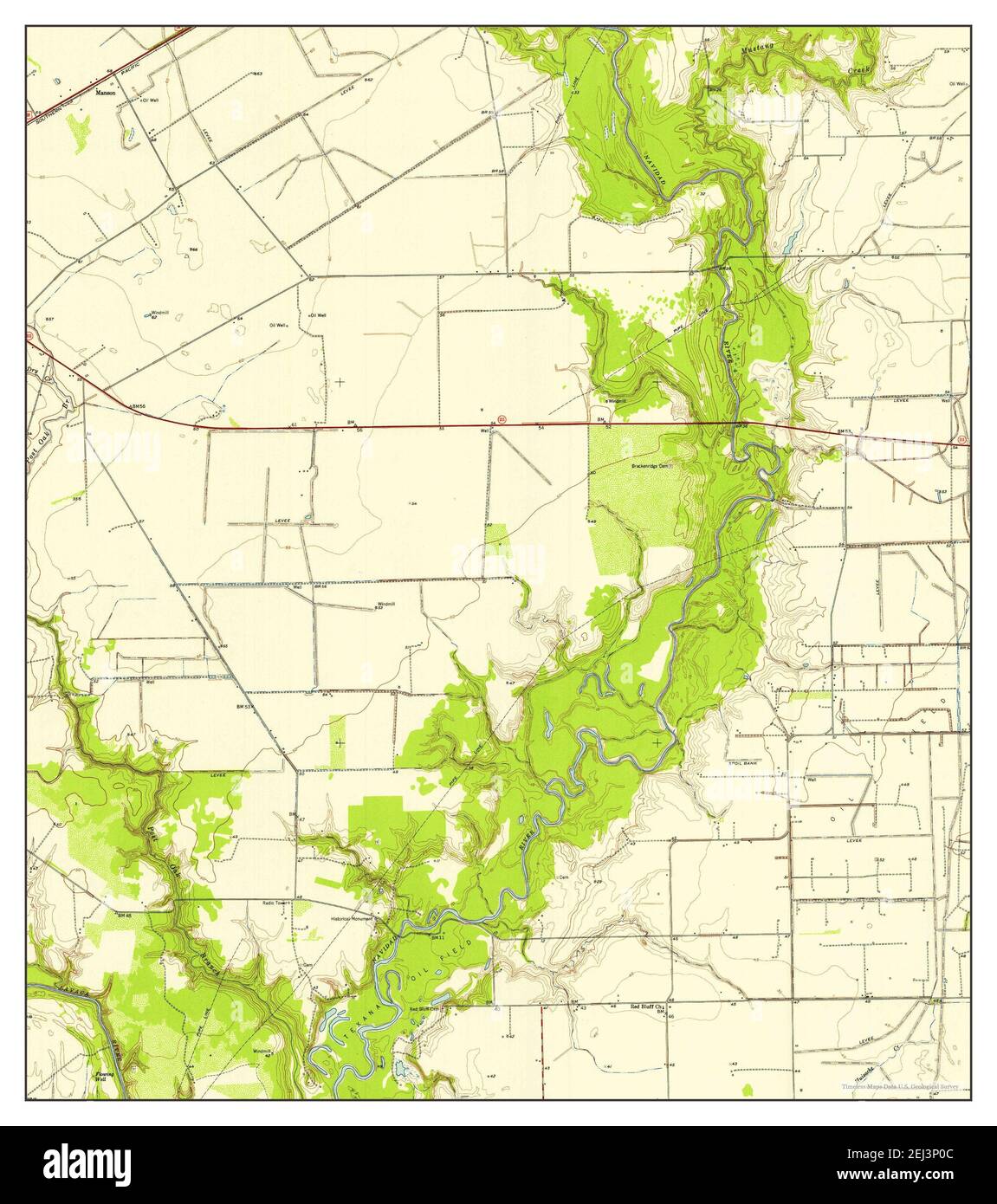 Manson, Texas, map 1952, 1:24000, United States of America by Timeless ...