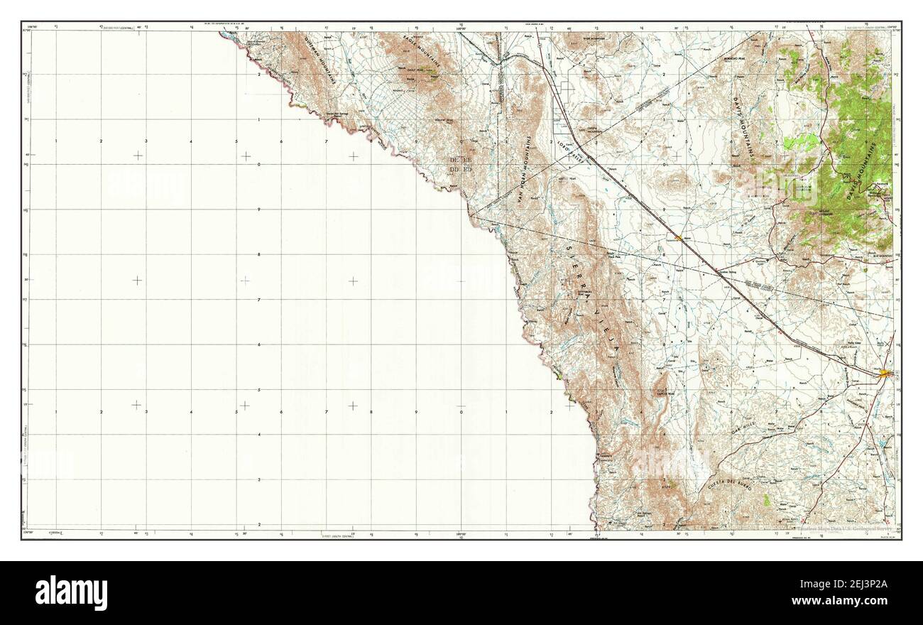 Marfa, Texas, map 1959, 1:250000, United States of America by Timeless ...