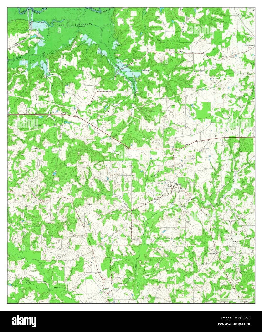 Marietta, Texas, map 1965, 1:24000, United States of America by ...