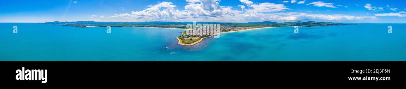 Aerial view of Bulgarian seaside town Primorsko Stock Photo - Alamy