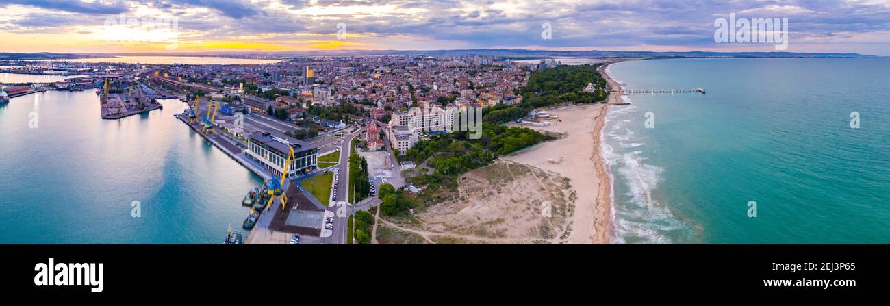 Aerial view of the Bulgarian city Bourgas Stock Photo - Alamy