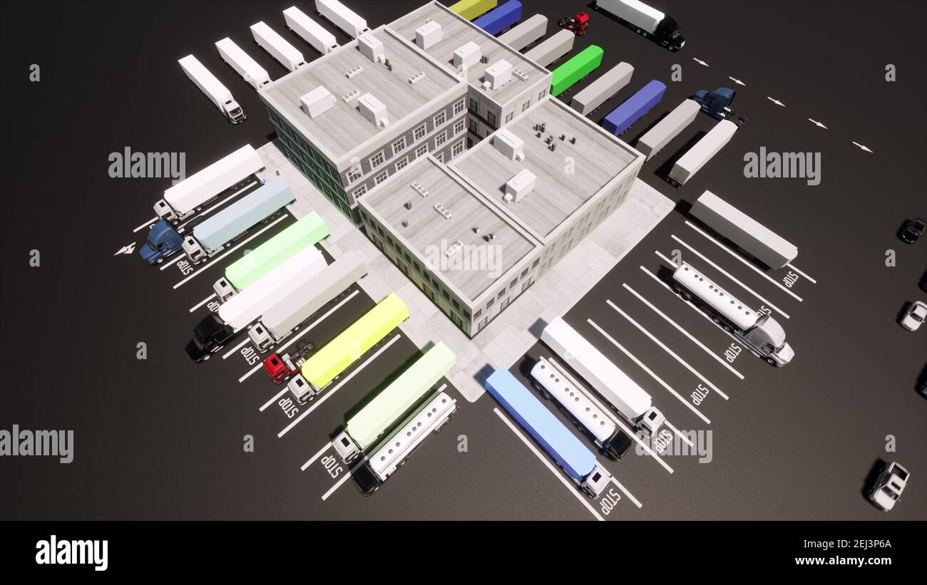 Large logistics park Logistic transportation concept Aerial landscape ...