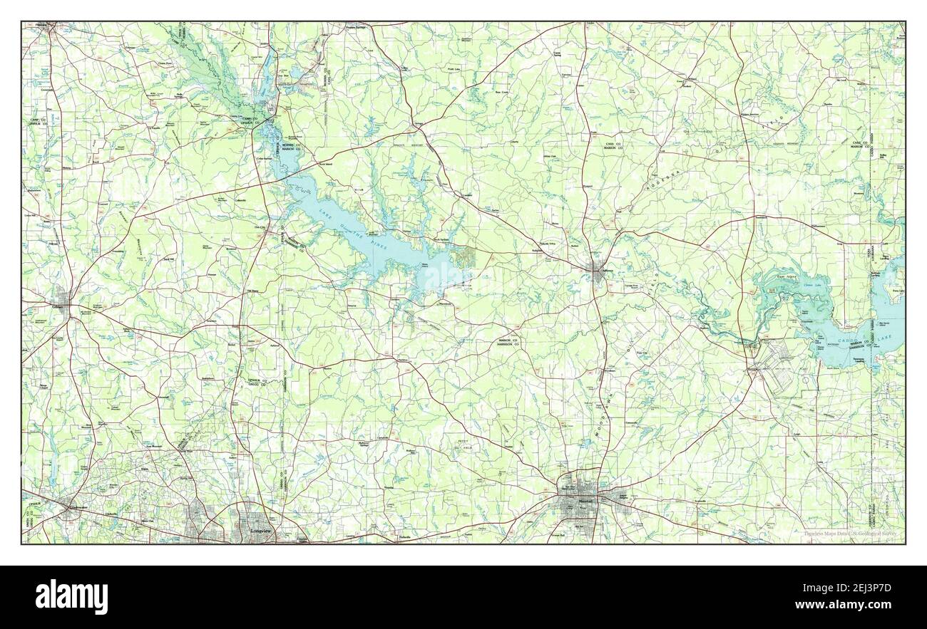 Marshall, Texas, map 1986, 1:100000, United States of America by ...