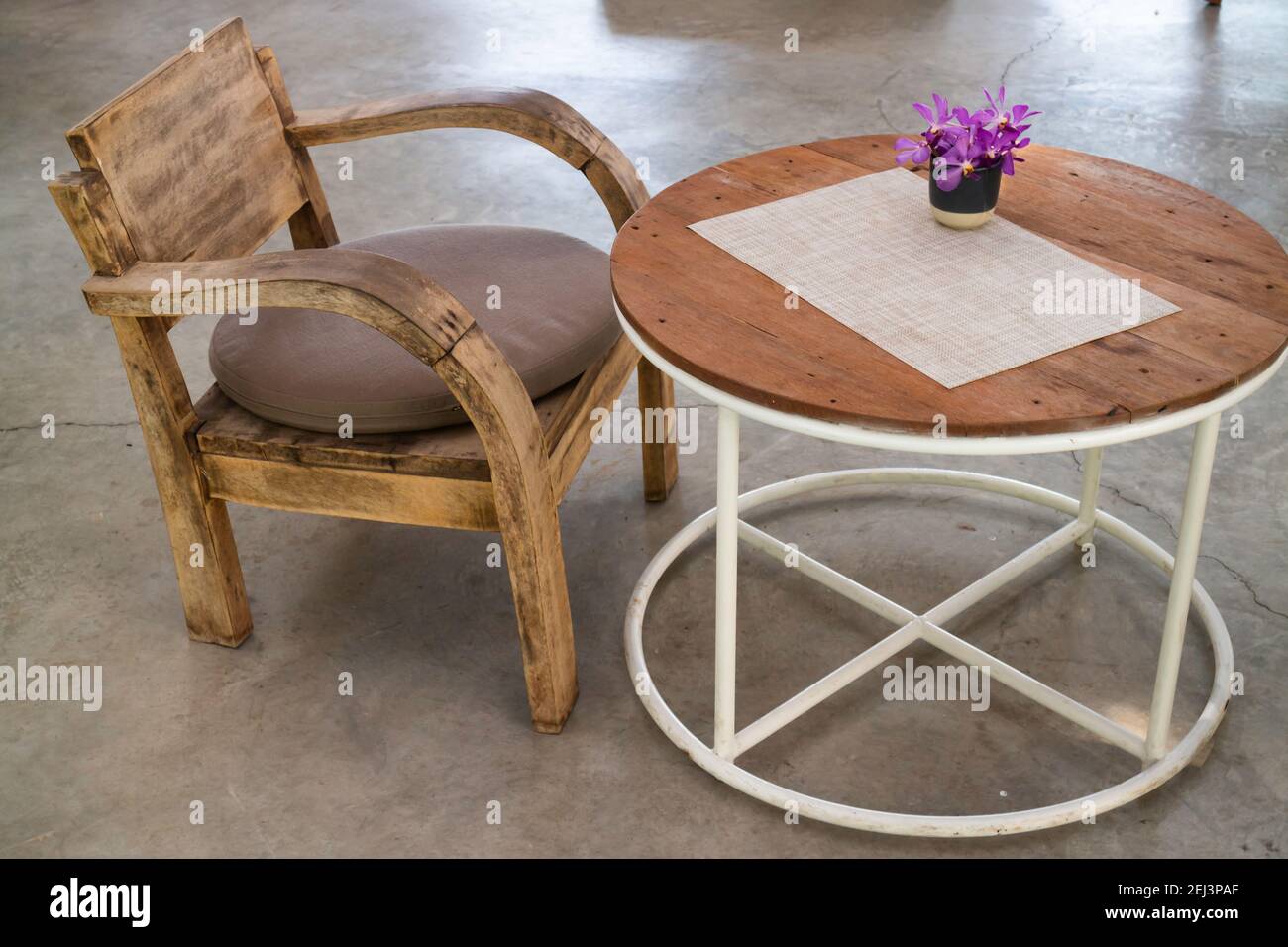 Simple resort furniture seat setting arrangement, stock photo Stock ...