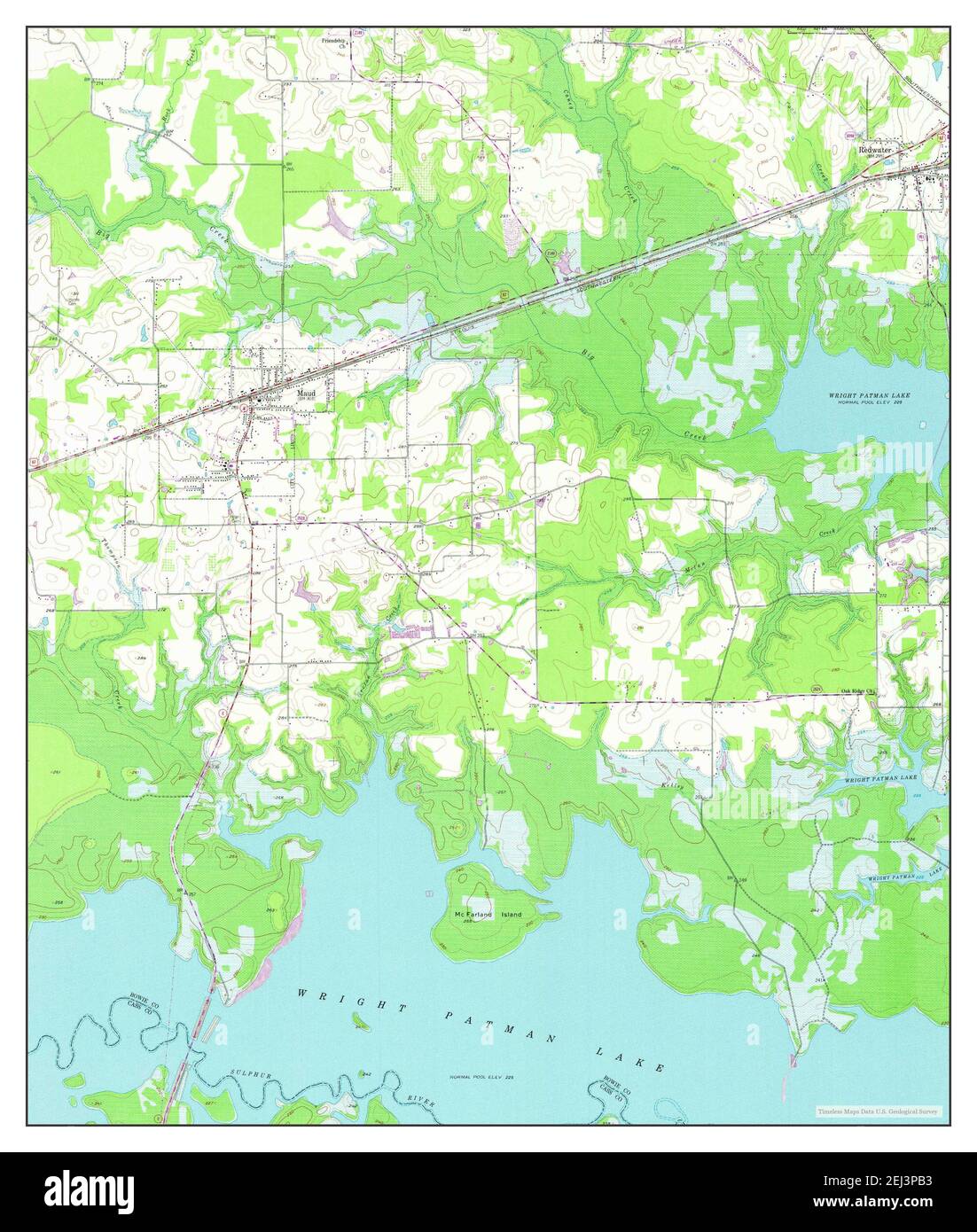 Maud, Texas, map 1955, 1:24000, United States of America by Timeless ...