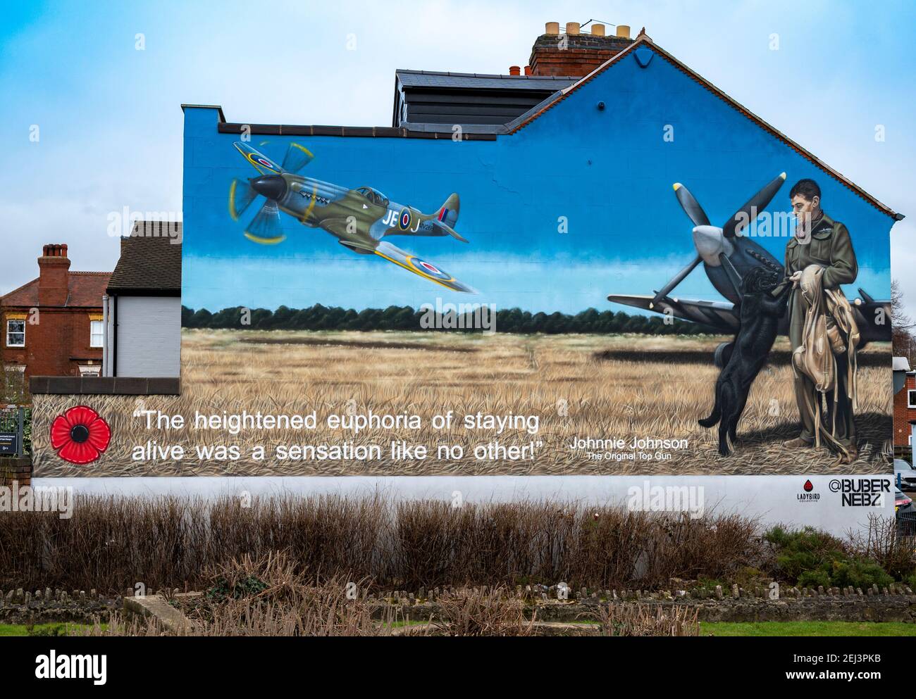 Loughborough, Leicestershire, UK. 21st February 2021. A mural on the ...