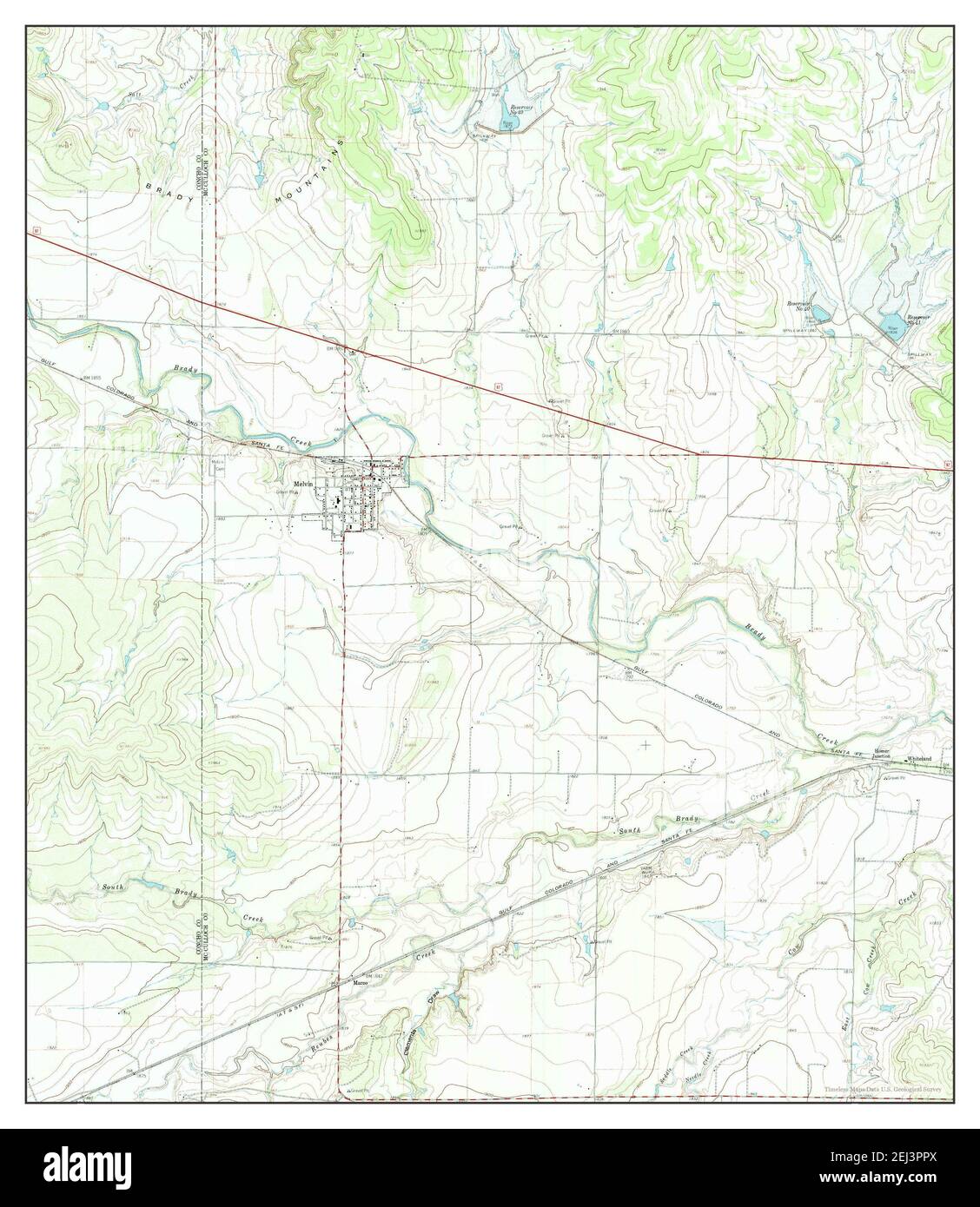 Melvin, Texas, map 1960, 1:24000, United States of America by Timeless ...