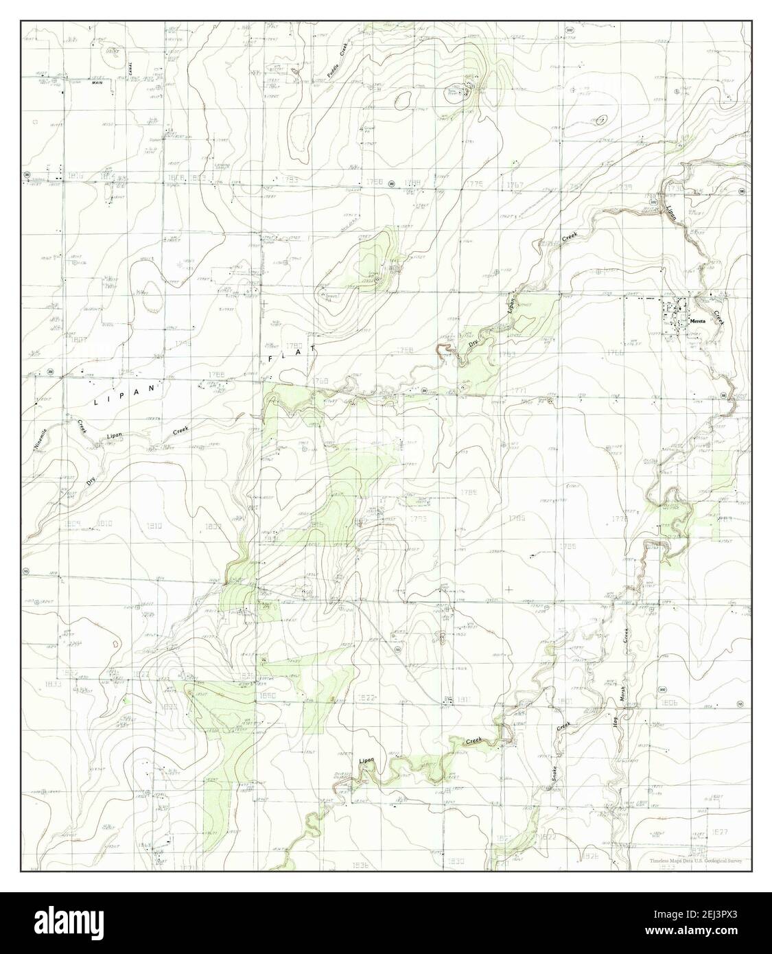 Mereta, Texas, map 1984, 1:24000, United States of America by Timeless ...