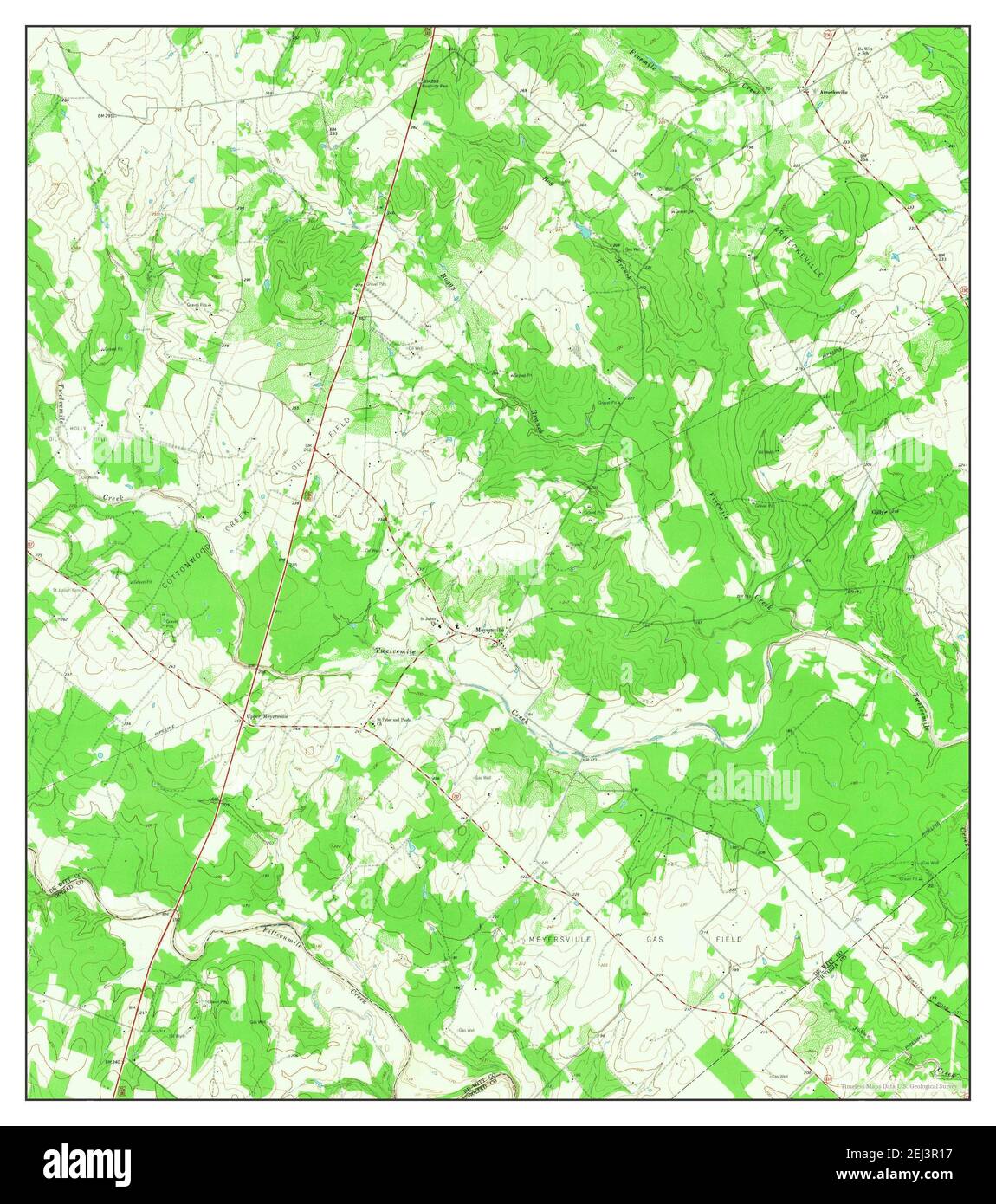 Meyersville, Texas, map 1963, 1:24000, United States of America by ...
