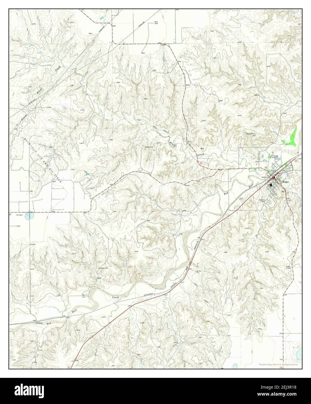 Miami, Texas, map 1972, 1:24000, United States of America by Timeless ...