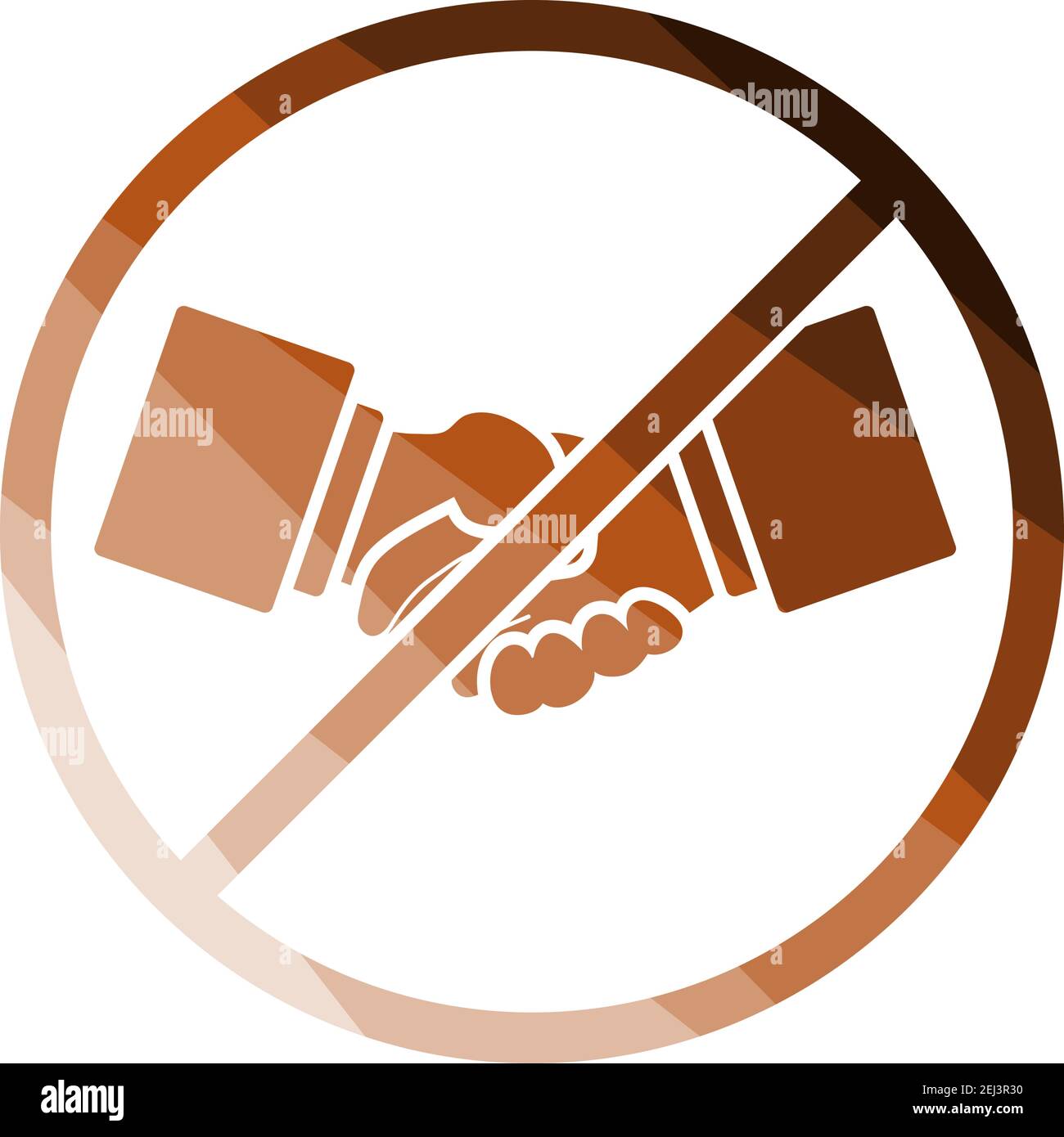 No Hand Shake Icon. Flat Color Ladder Design. Vector Illustration Stock ...