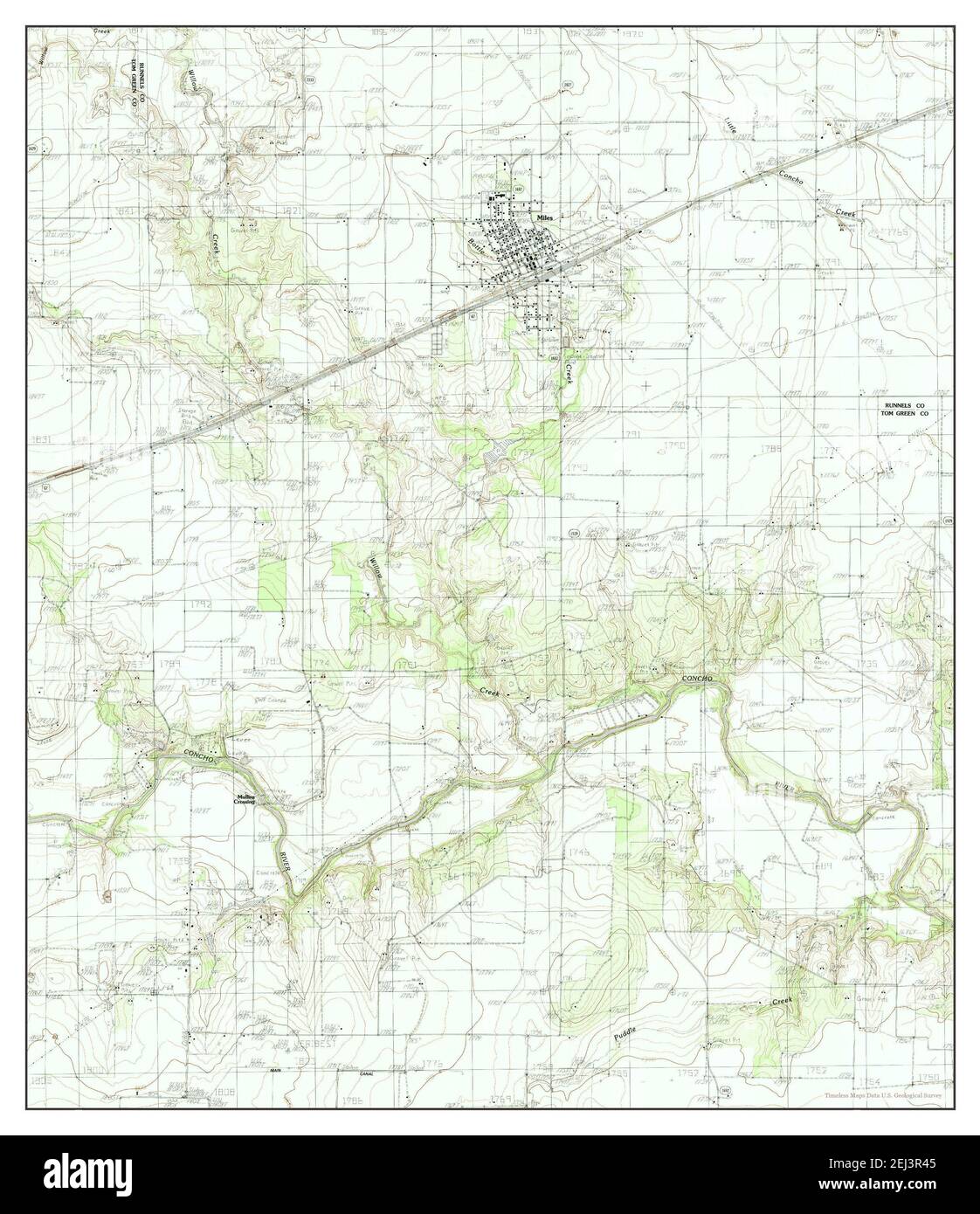 Miles texas map hi-res stock photography and images - Alamy