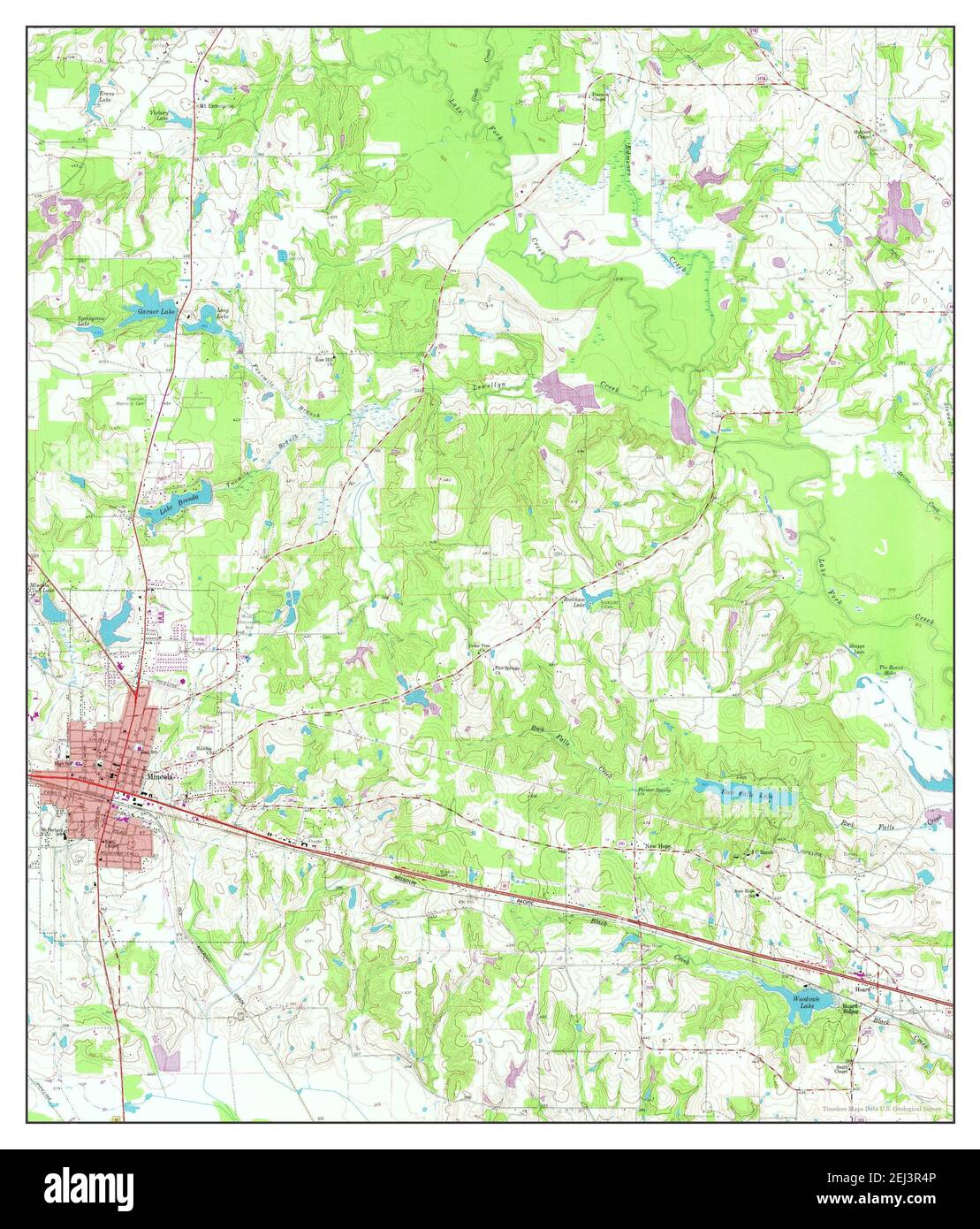 Mineola, Texas, map 1960, 1:24000, United States of America by Timeless ...