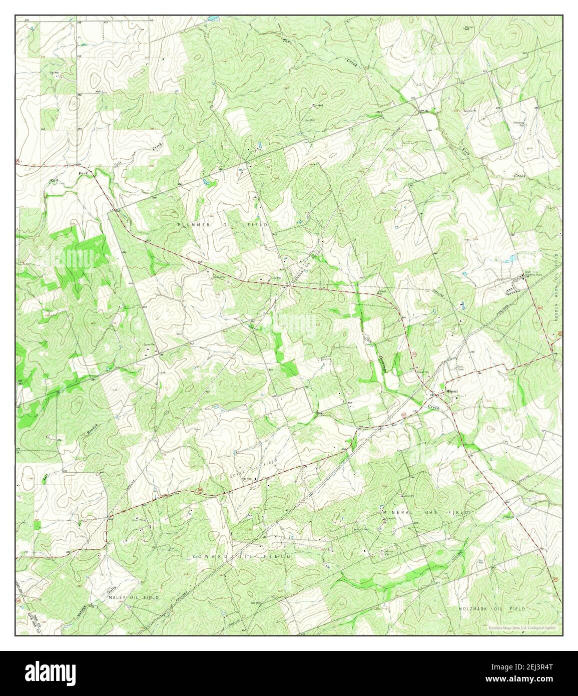 Mineral, Texas, map 1963, 1:24000, United States of America by Timeless ...