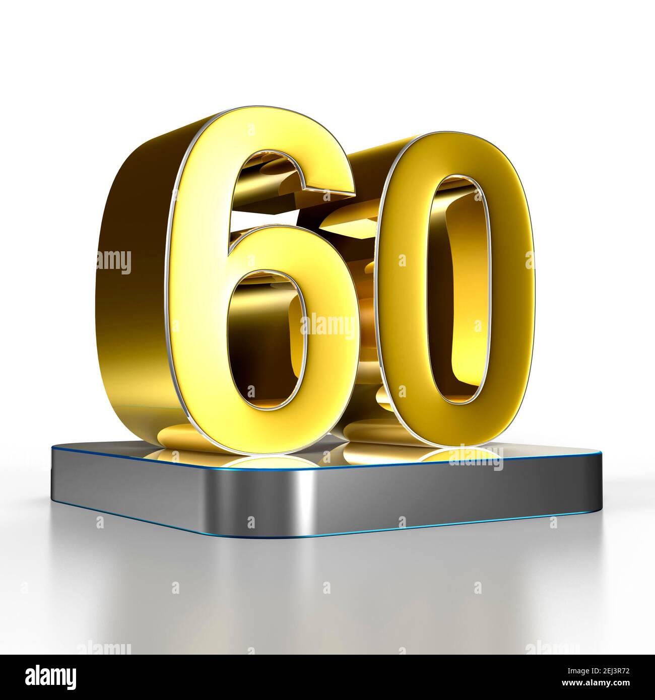 3d number 60 gold hi-res stock photography and images - Alamy