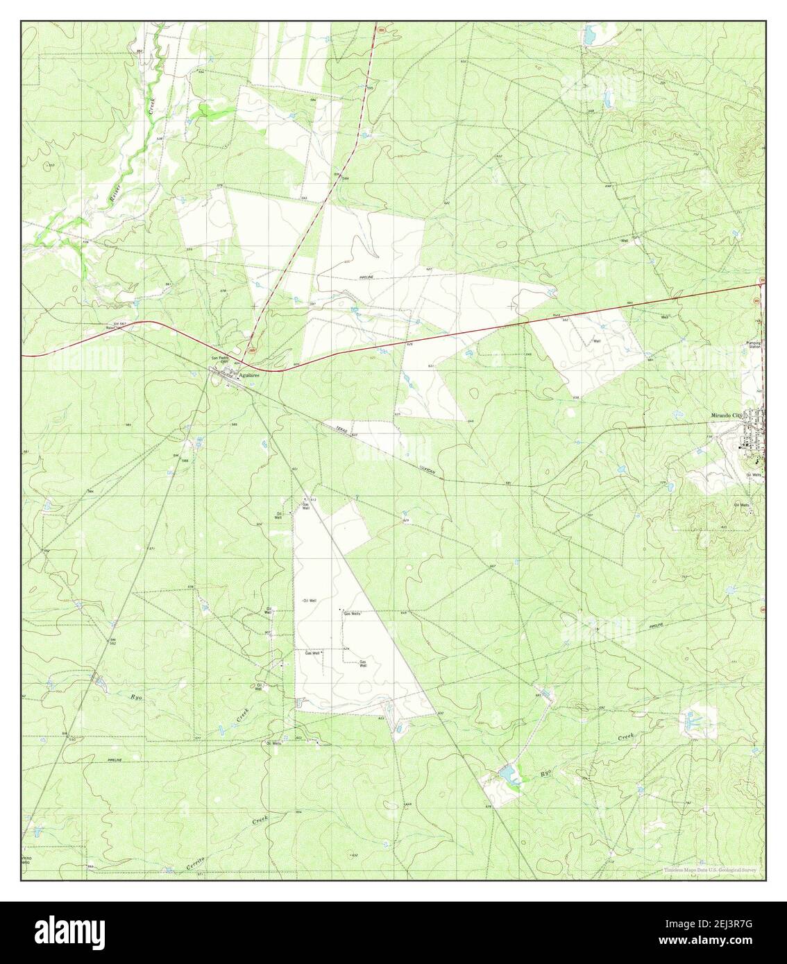 Mirando City, Texas, map 1980, 1:24000, United States of America by ...