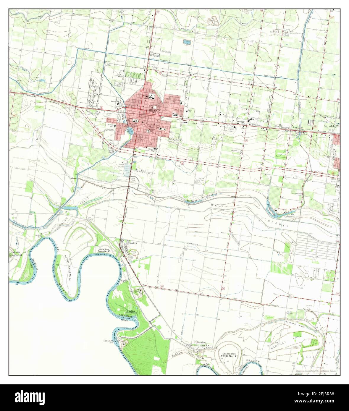 Mission, Texas, map 1963, 1:24000, United States of America by Timeless ...