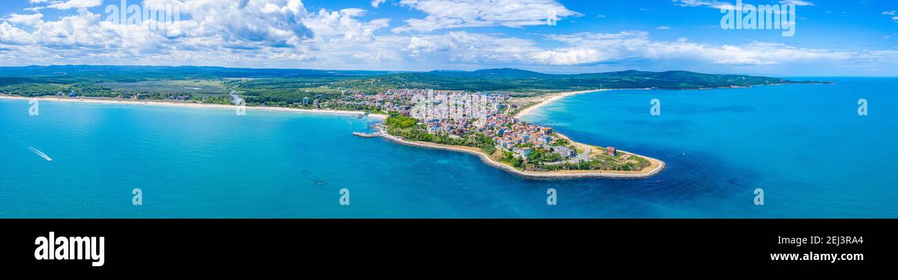 Aerial view of Bulgarian seaside town Primorsko Stock Photo - Alamy