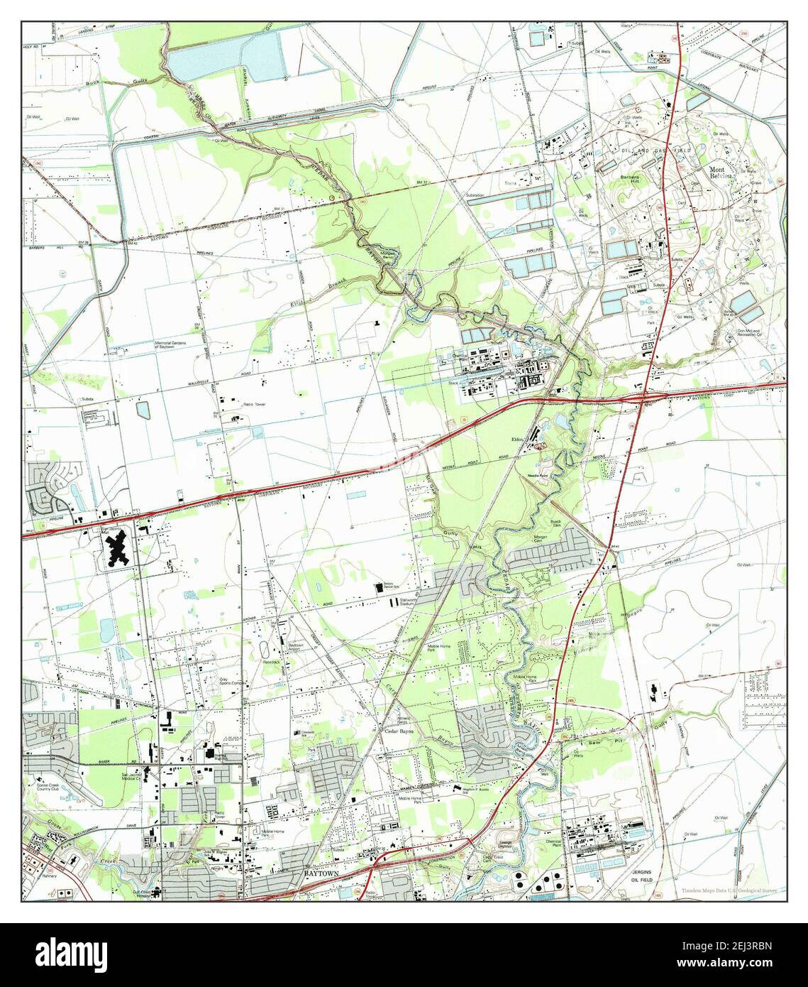 Mont Belvieu, Texas, map 1994, 1:24000, United States of America by ...