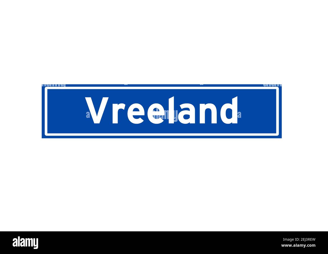 Vreeland isolated Dutch place name sign. City sign from the Netherlands ...