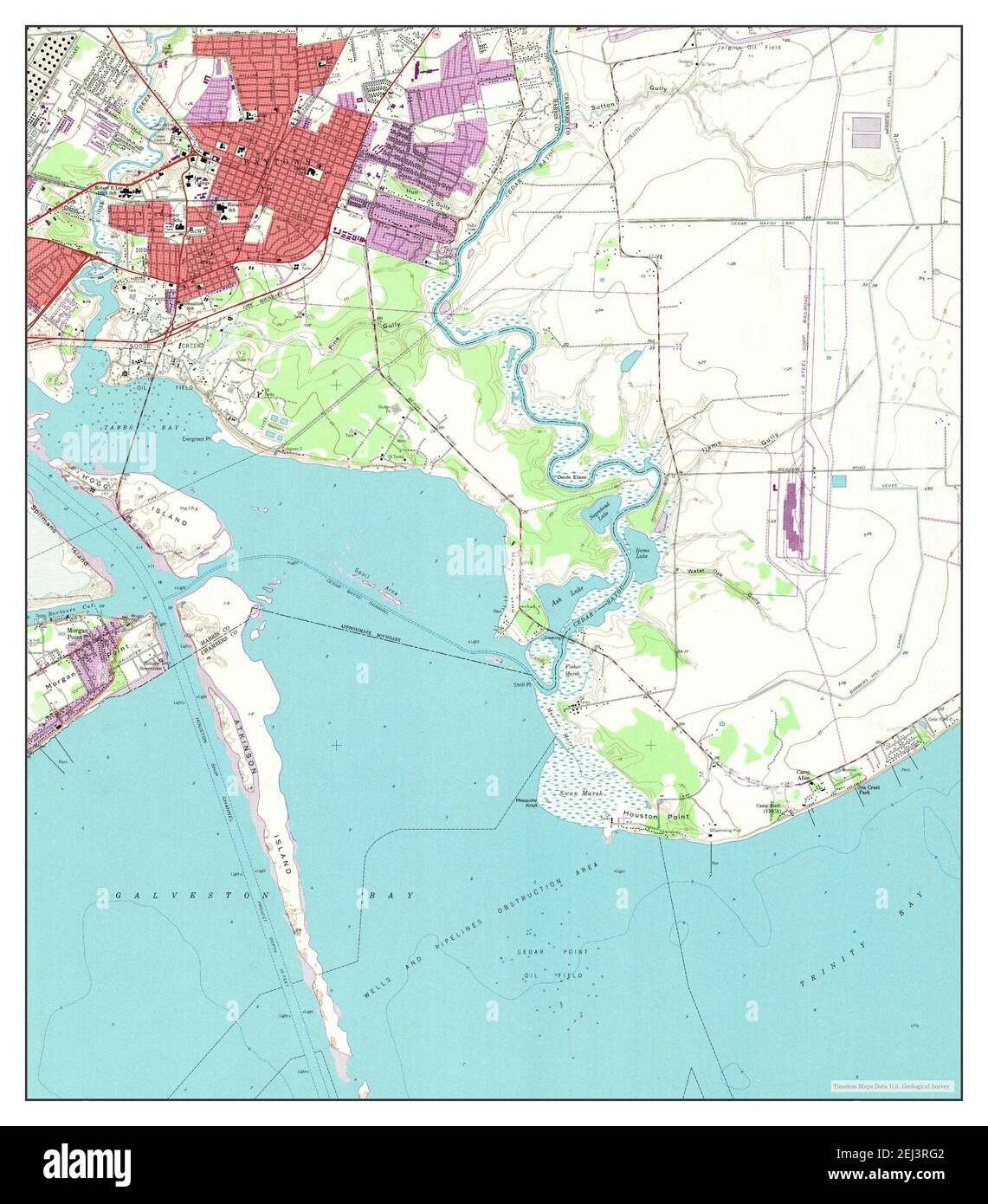 Morgan Point, Texas, map 1956, 1:24000, United States of America by ...