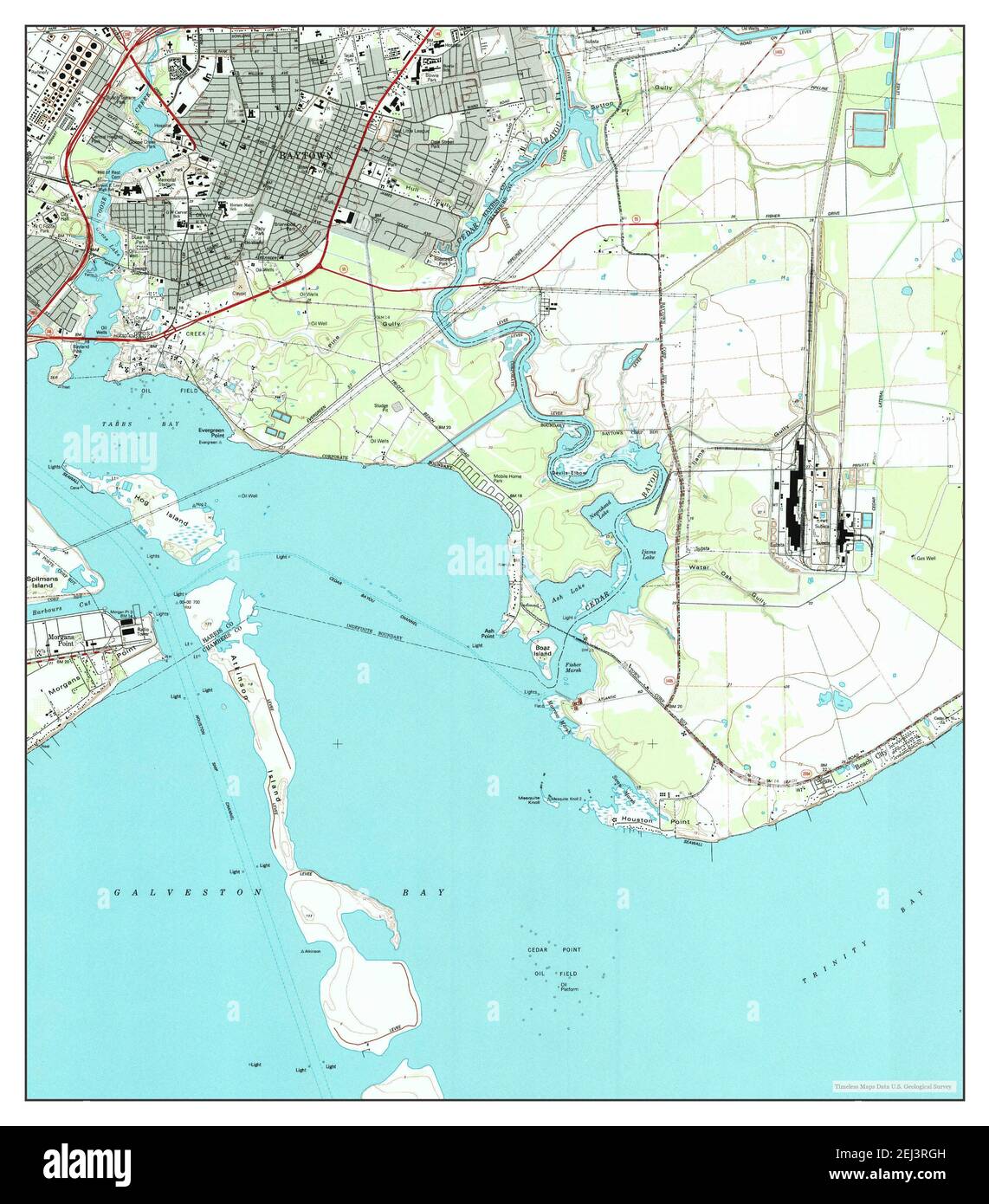 Morgans Point, Texas, map 1993, 1:24000, United States of America by ...