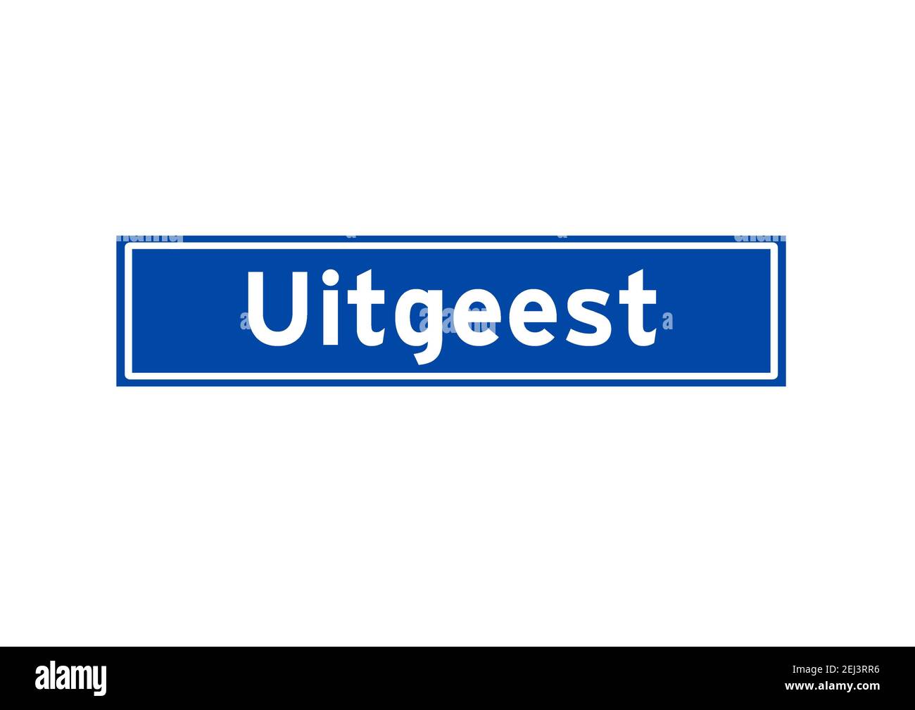 Uitgeest isolated Dutch place name sign. City sign from the Netherlands ...